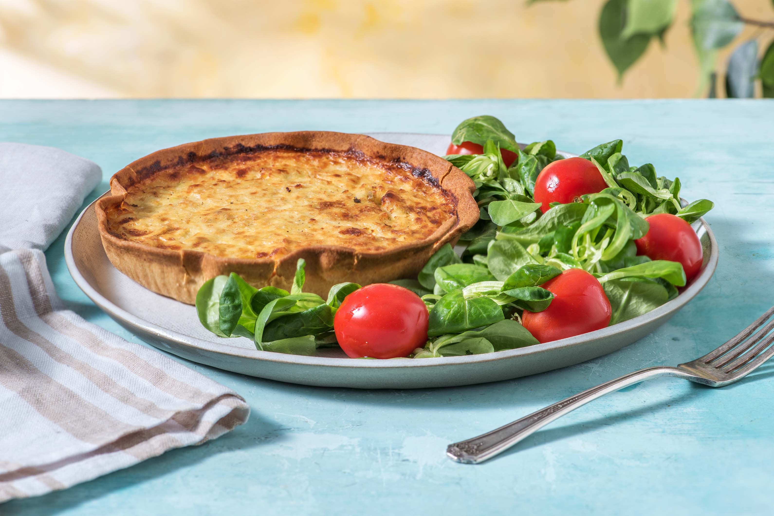 Quiche lorraine et salade verte Recette | HelloFresh