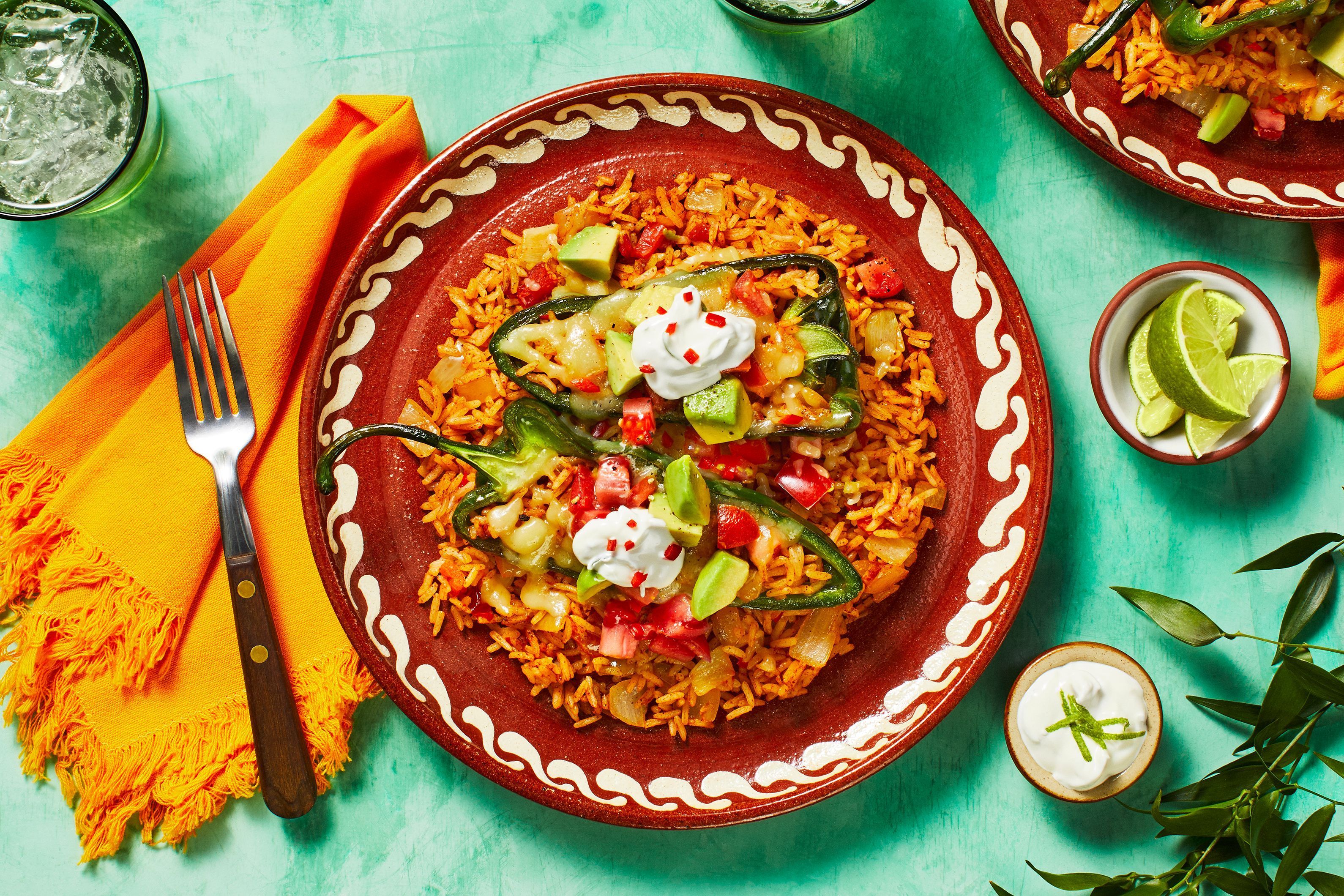 Mexican Cheesy Rice-Stuffed Poblanos Recipe | HelloFresh