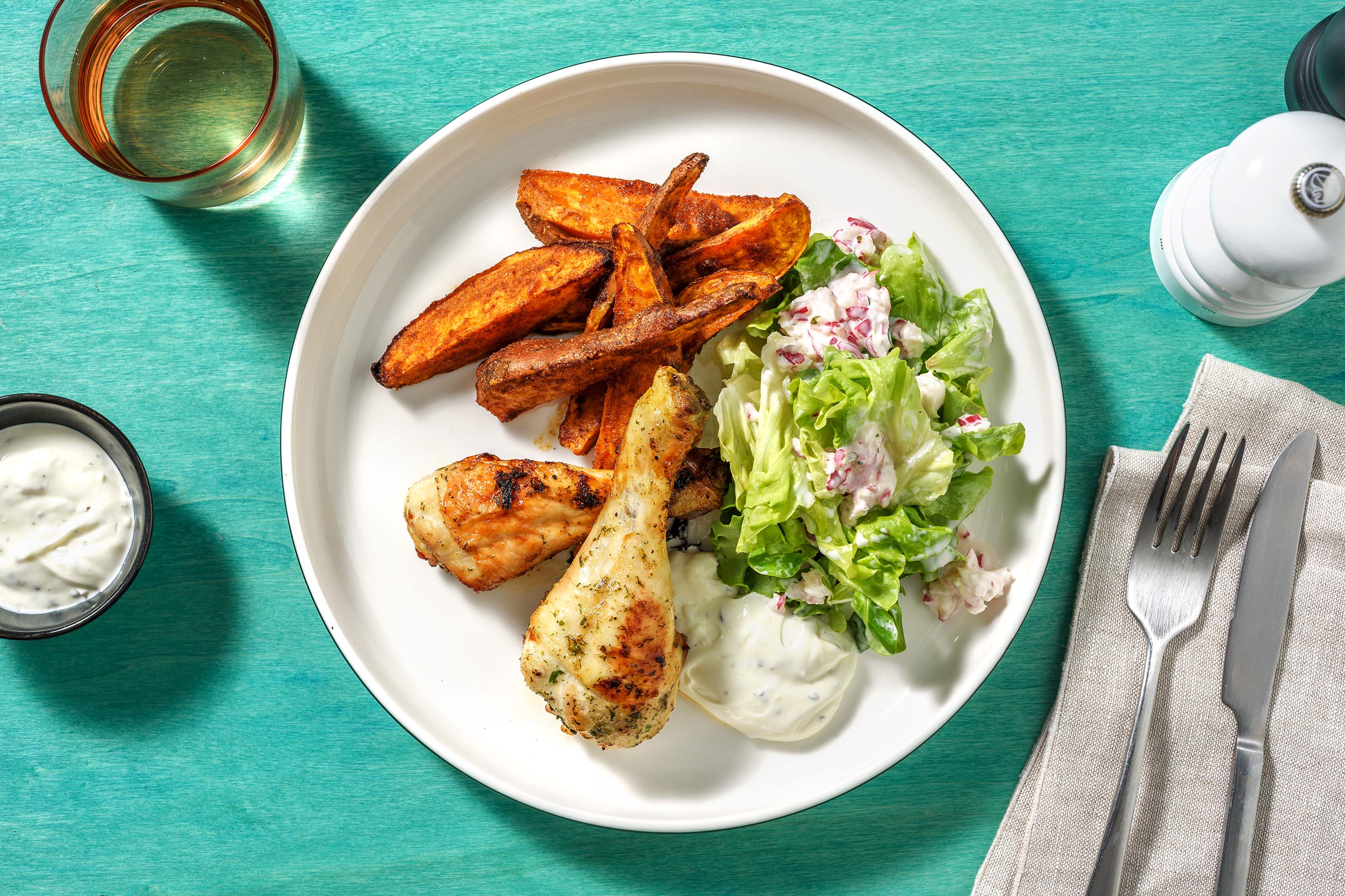 Chicken Drumsticks mit Ranch-Dip Rezept | HelloFresh