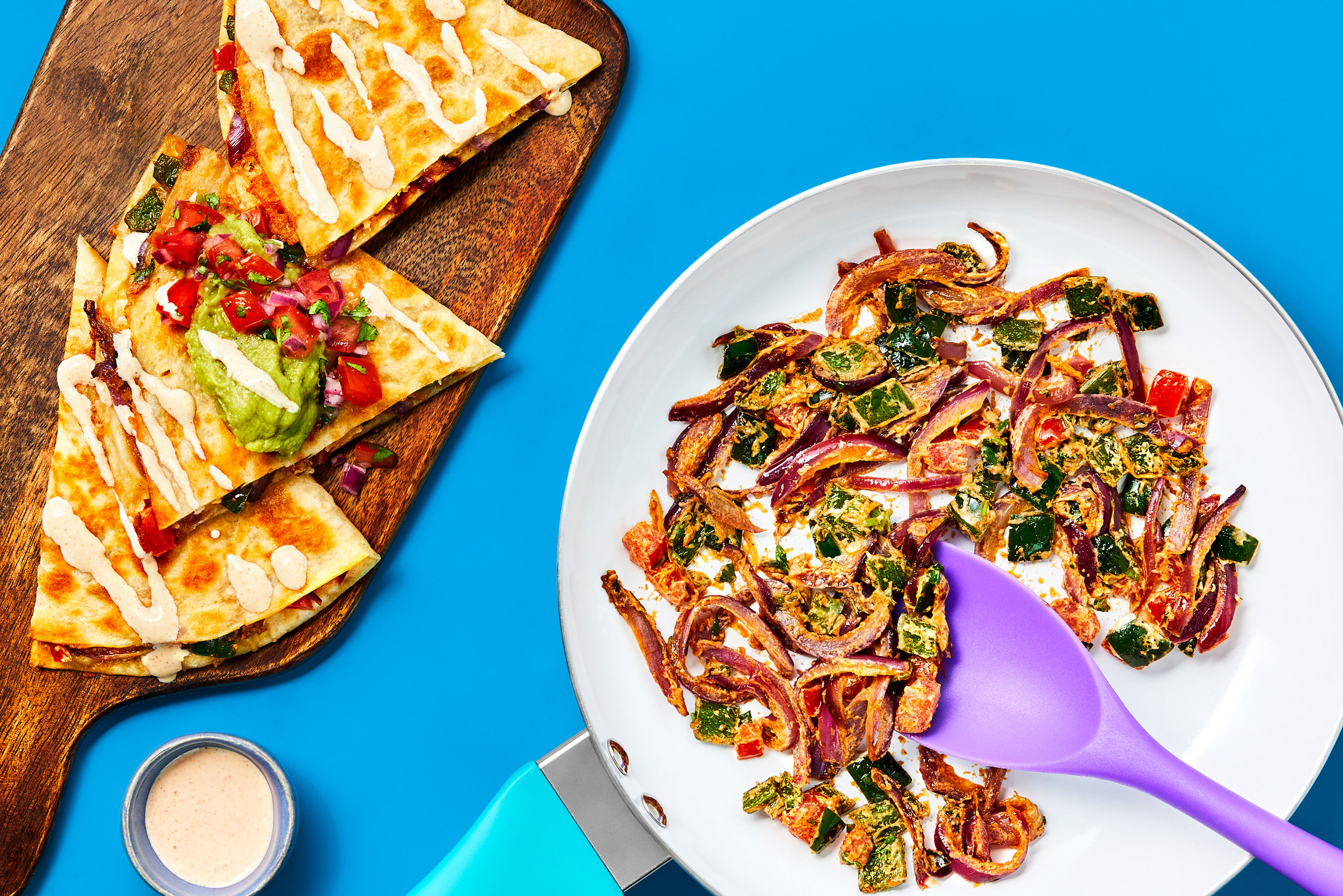 One-Pan Chicken & Rajas Quesadillas Recipe | HelloFresh