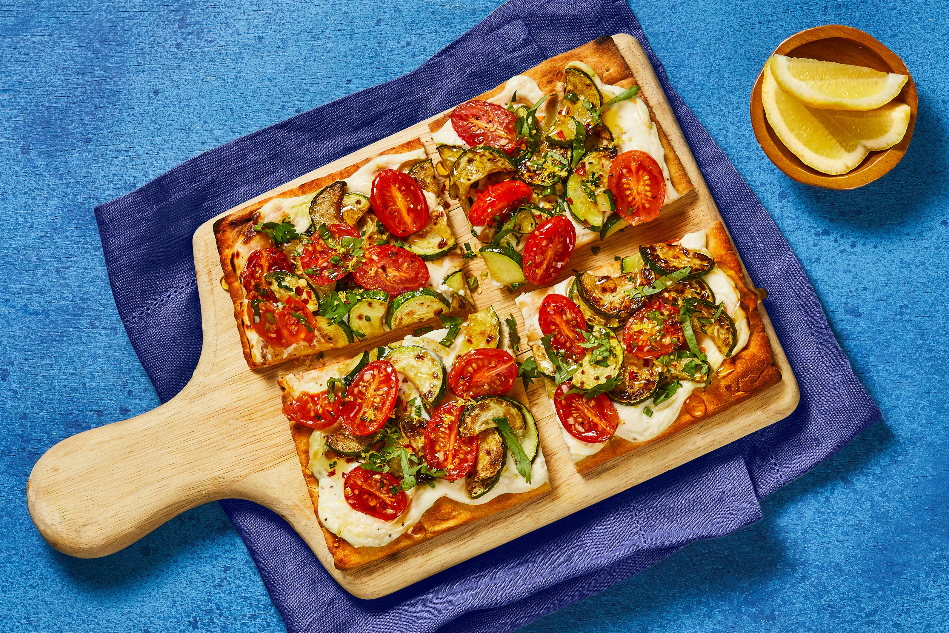 Bacon, Zucchini & Tomato Flatbreads Recipe | HelloFresh