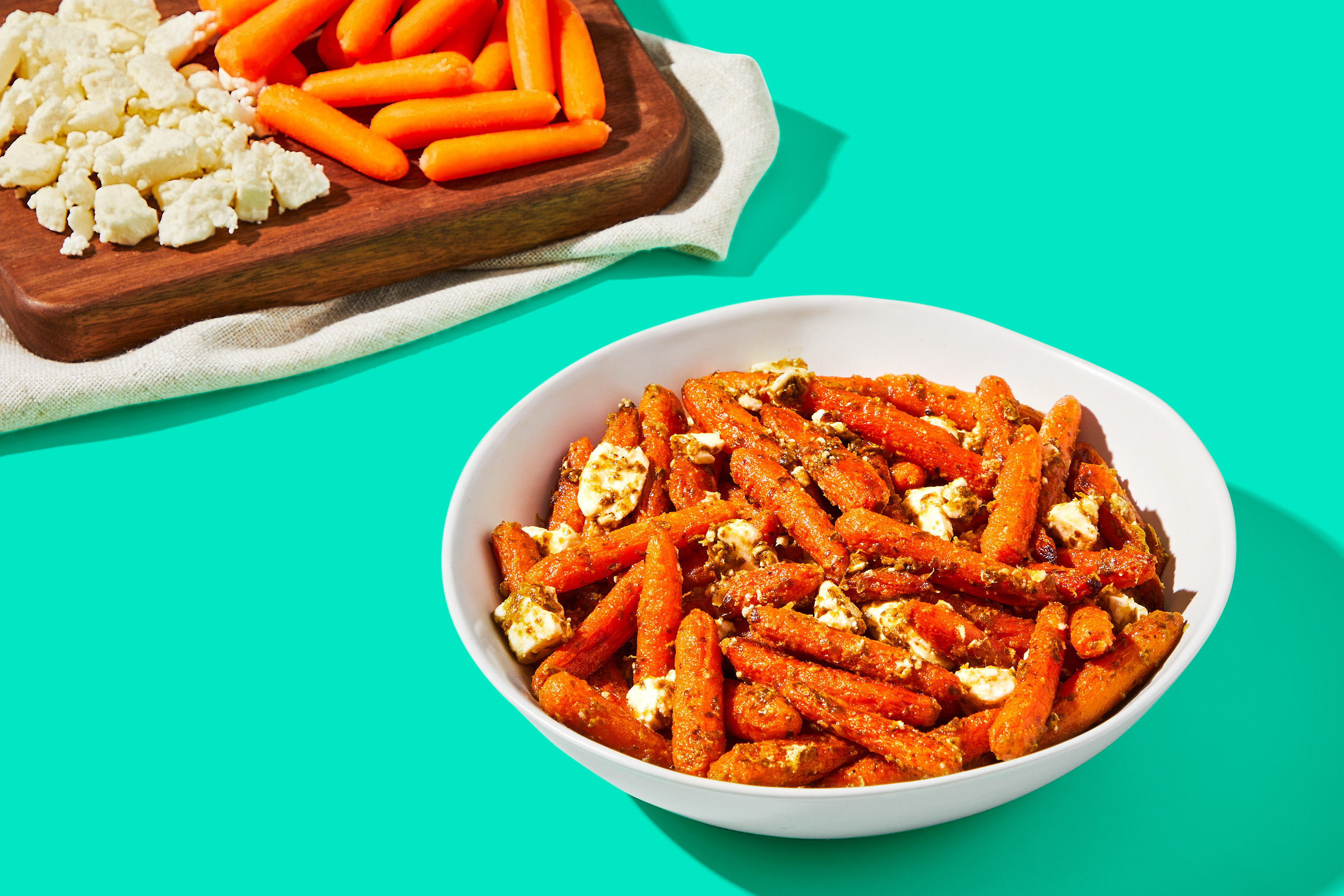 Roasted Carrots with Pesto & Feta Recipe | HelloFresh