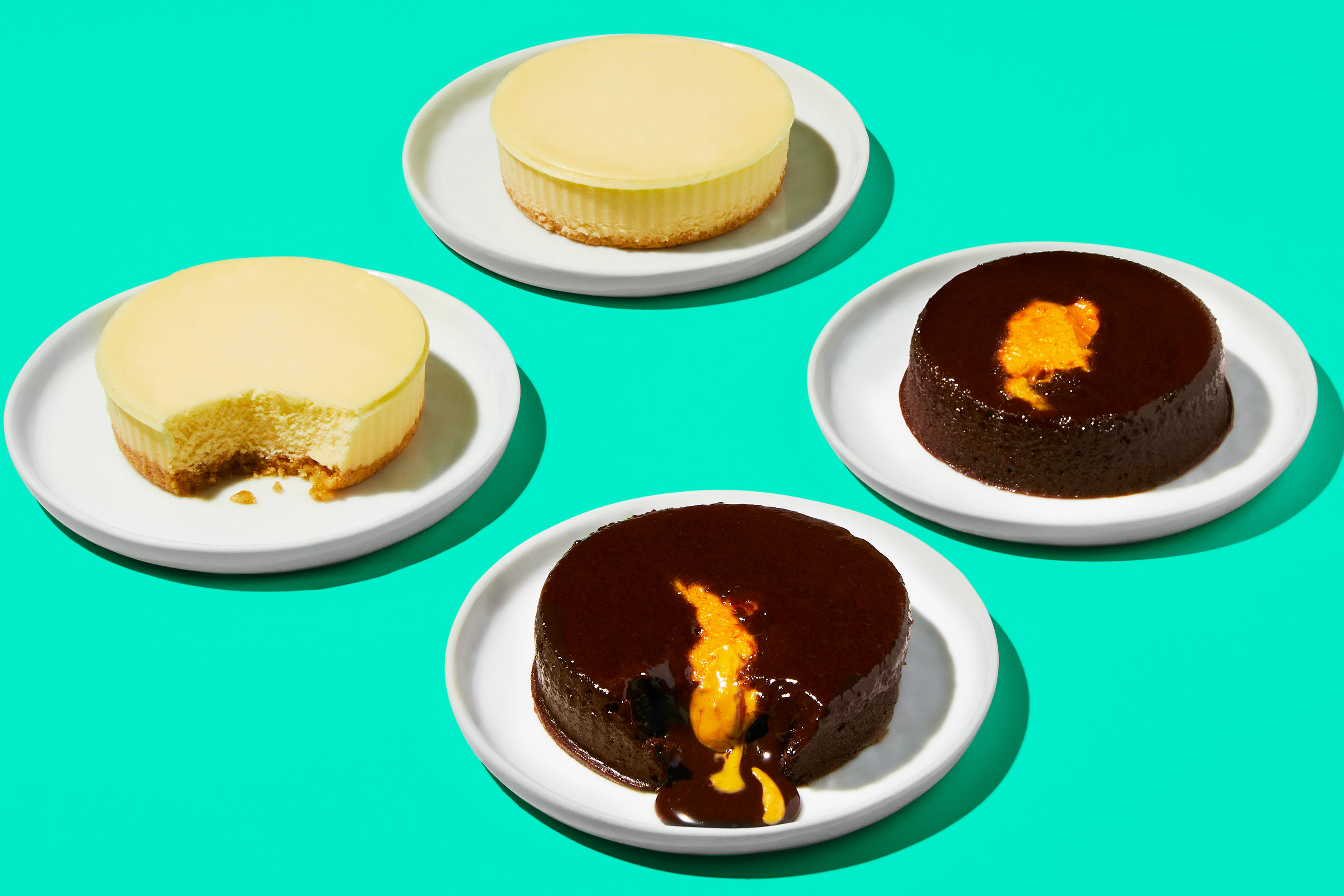 Vanilla Delight Cheesecake & Molten Peanut Butter Lava Cake Recipe ...