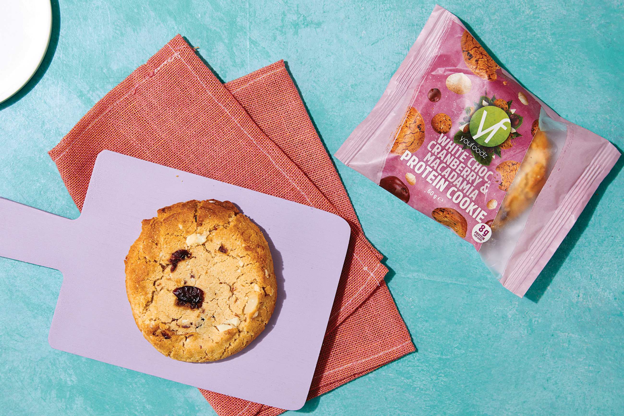 White Choc, Cranberry & Macadamia Protein Cookie Recipe | HelloFresh