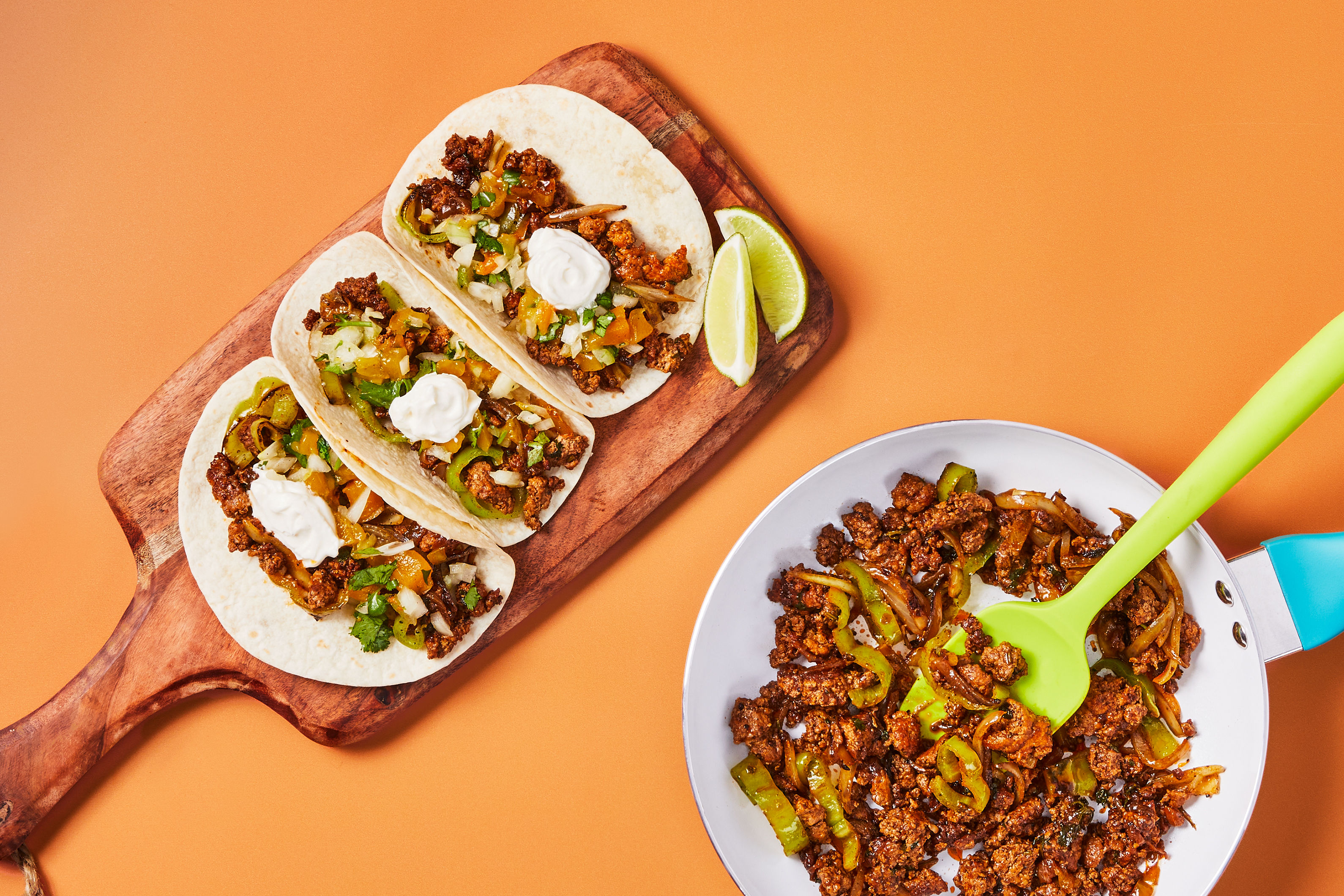 One-Pan Mango Salsa Organic Beef Tacos Recipe | HelloFresh