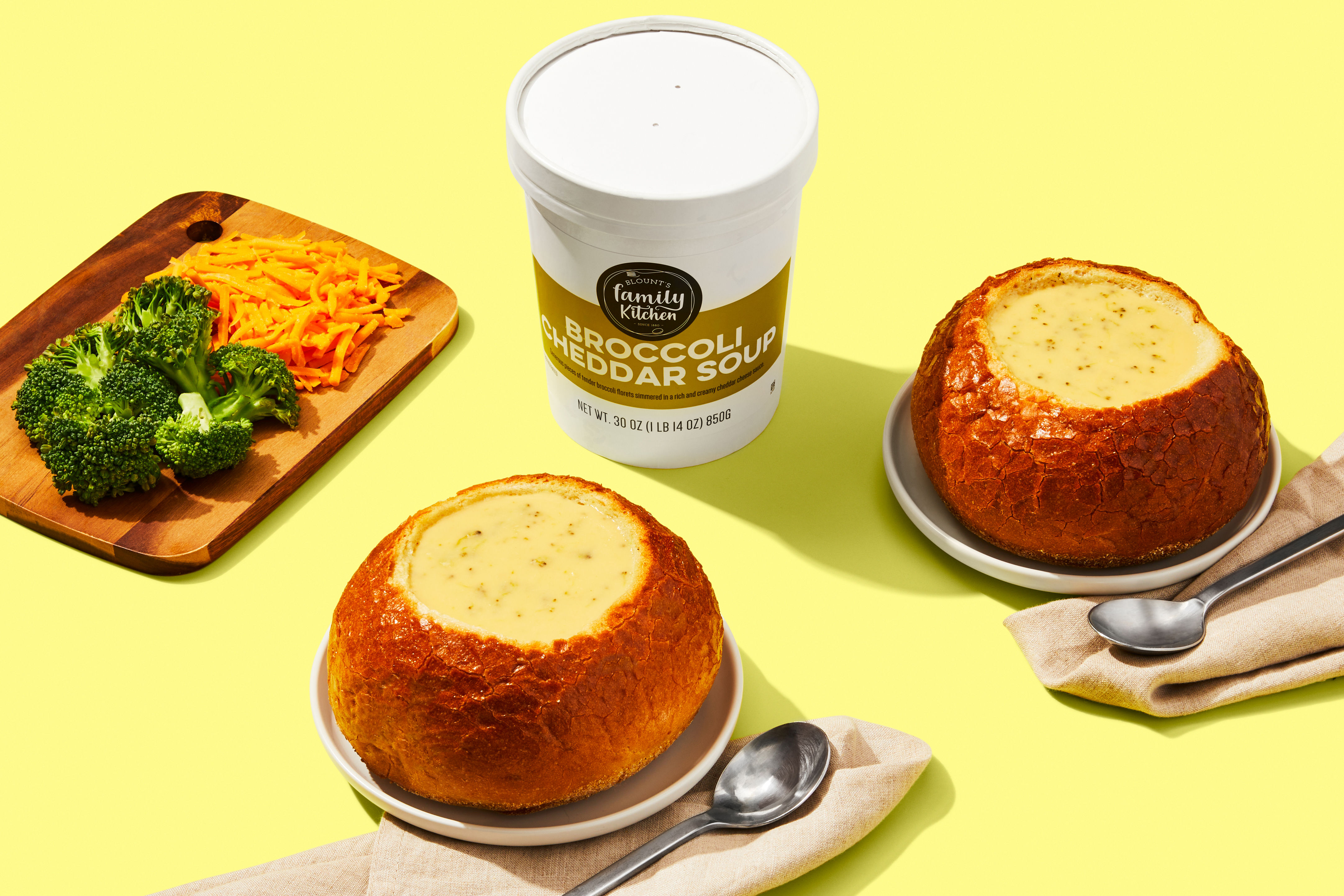 Broccoli Cheddar Soup in a Bread Bowl Recipe | HelloFresh