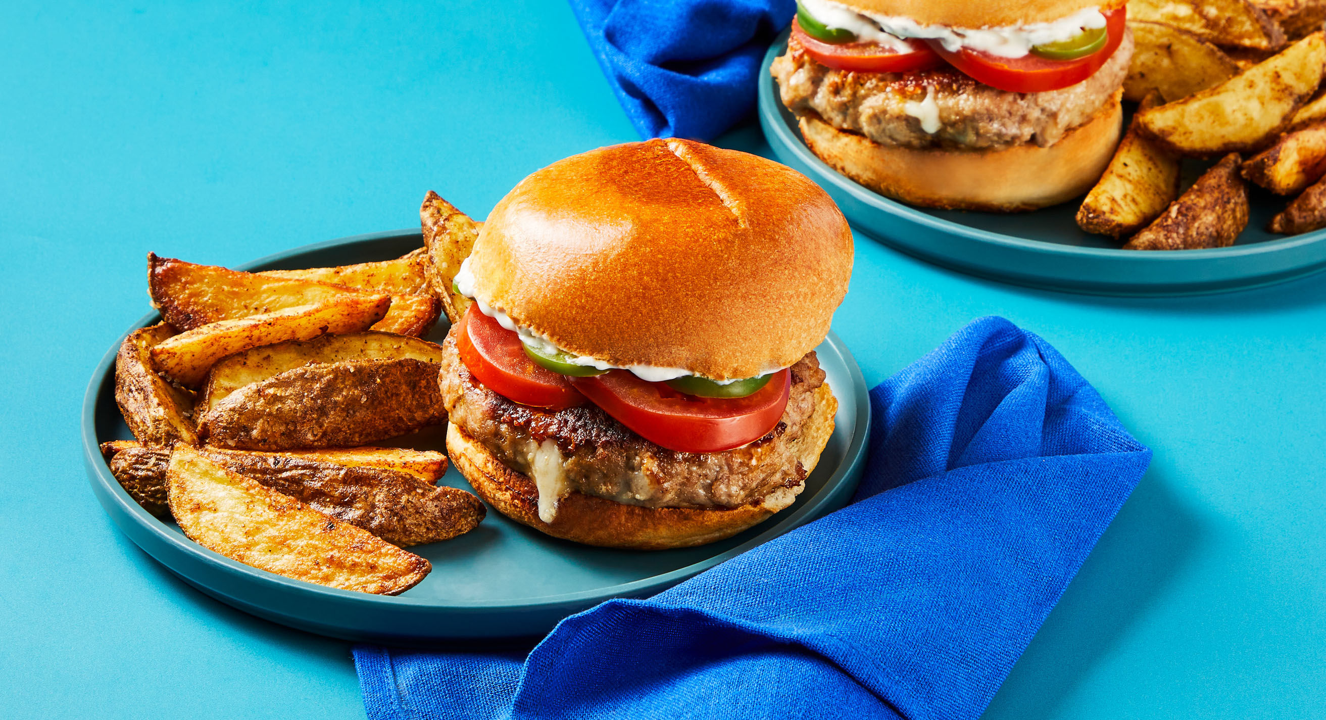 Pepper Jack Stuffed Beef Burgers Recipe | HelloFresh