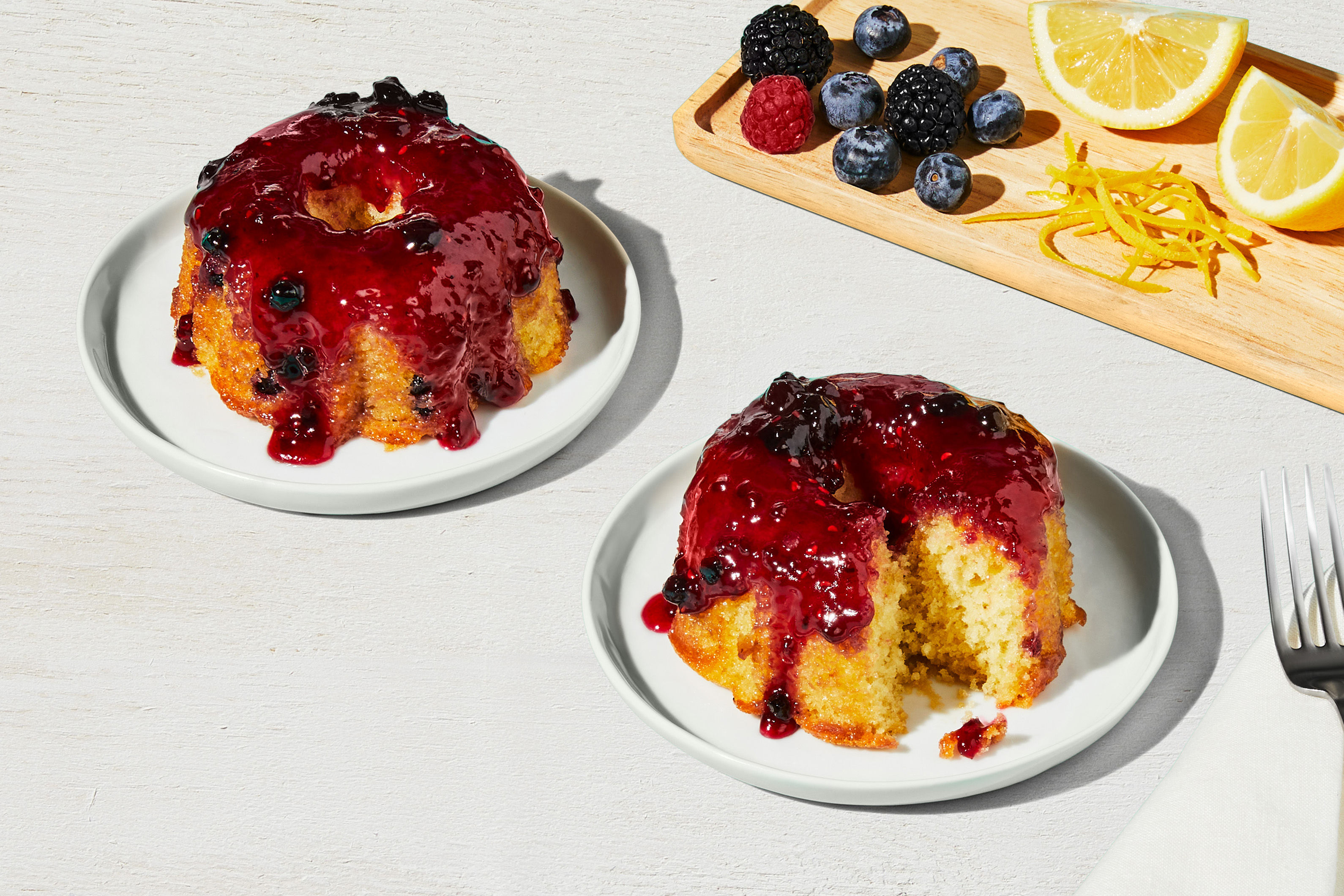 Lemon Berry Bundt Cakes Recipe | HelloFresh