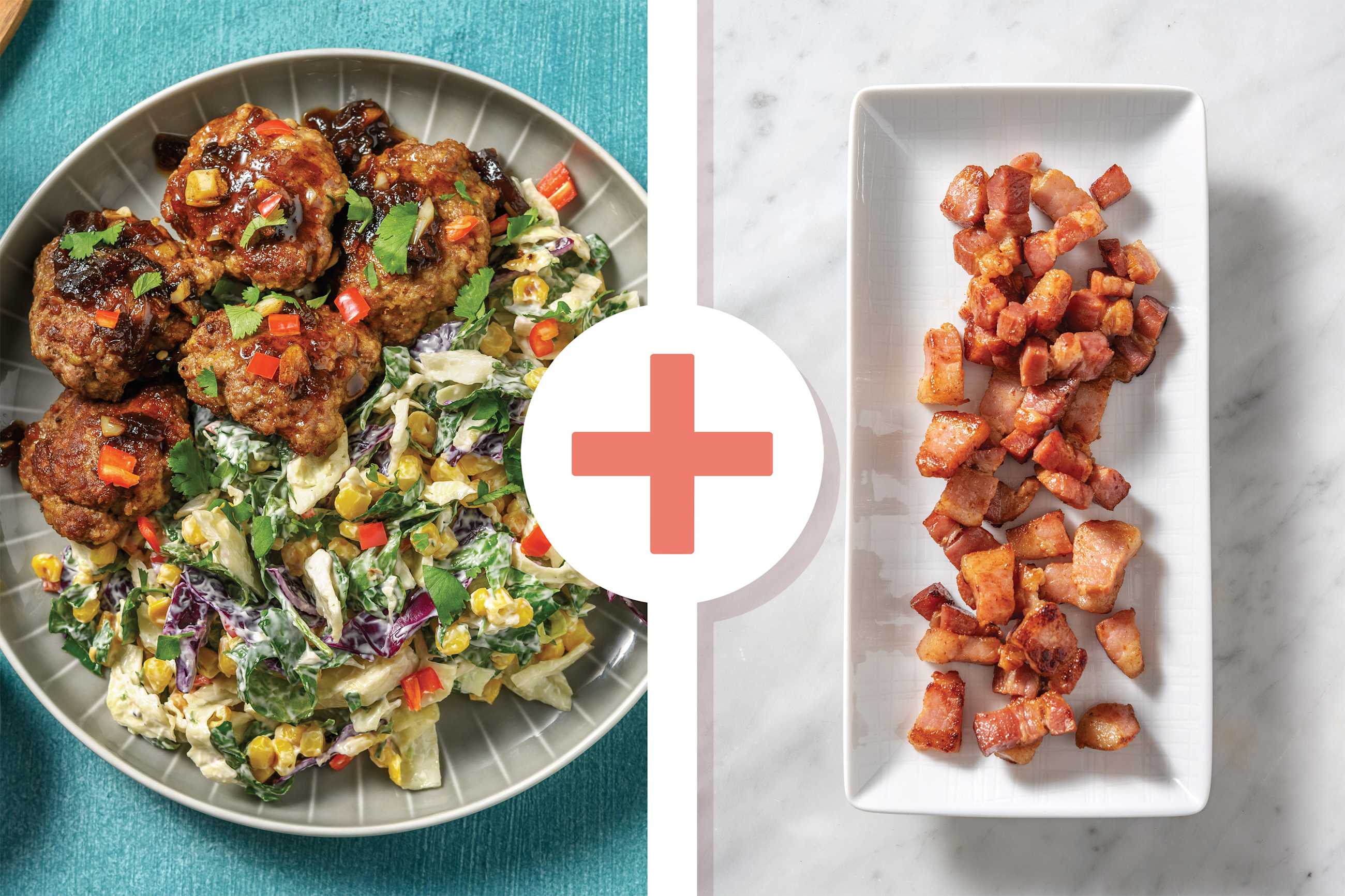 Sweet & Sticky Caribbean Bacon & Beef Rissoles Recipe | HelloFresh