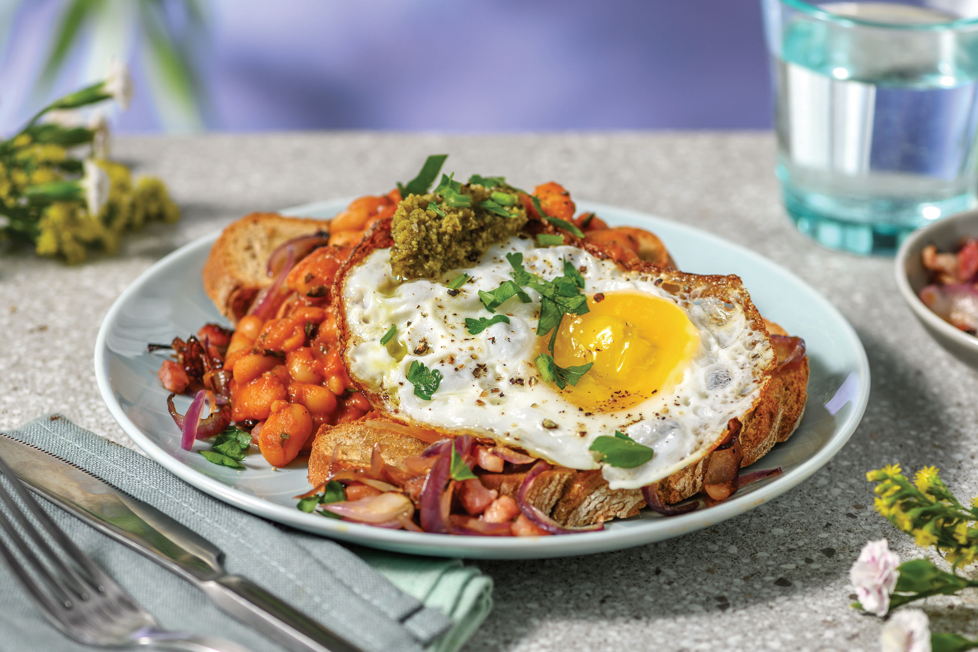 Big Brekky Bacon & Tomato Beans Recipe | HelloFresh