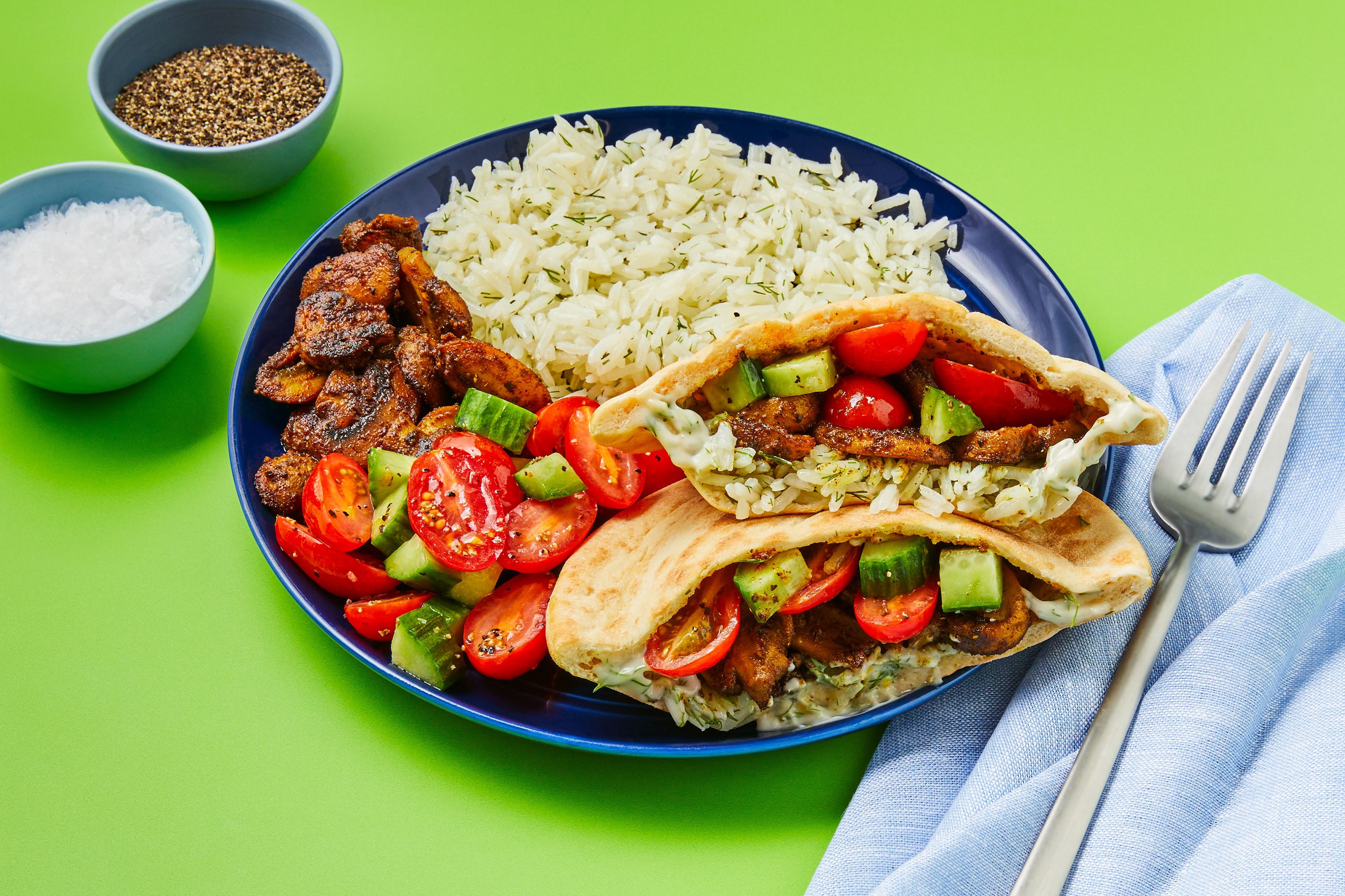 Vegan Mushroom Shawarma Pita Pockets Recipe | HelloFresh