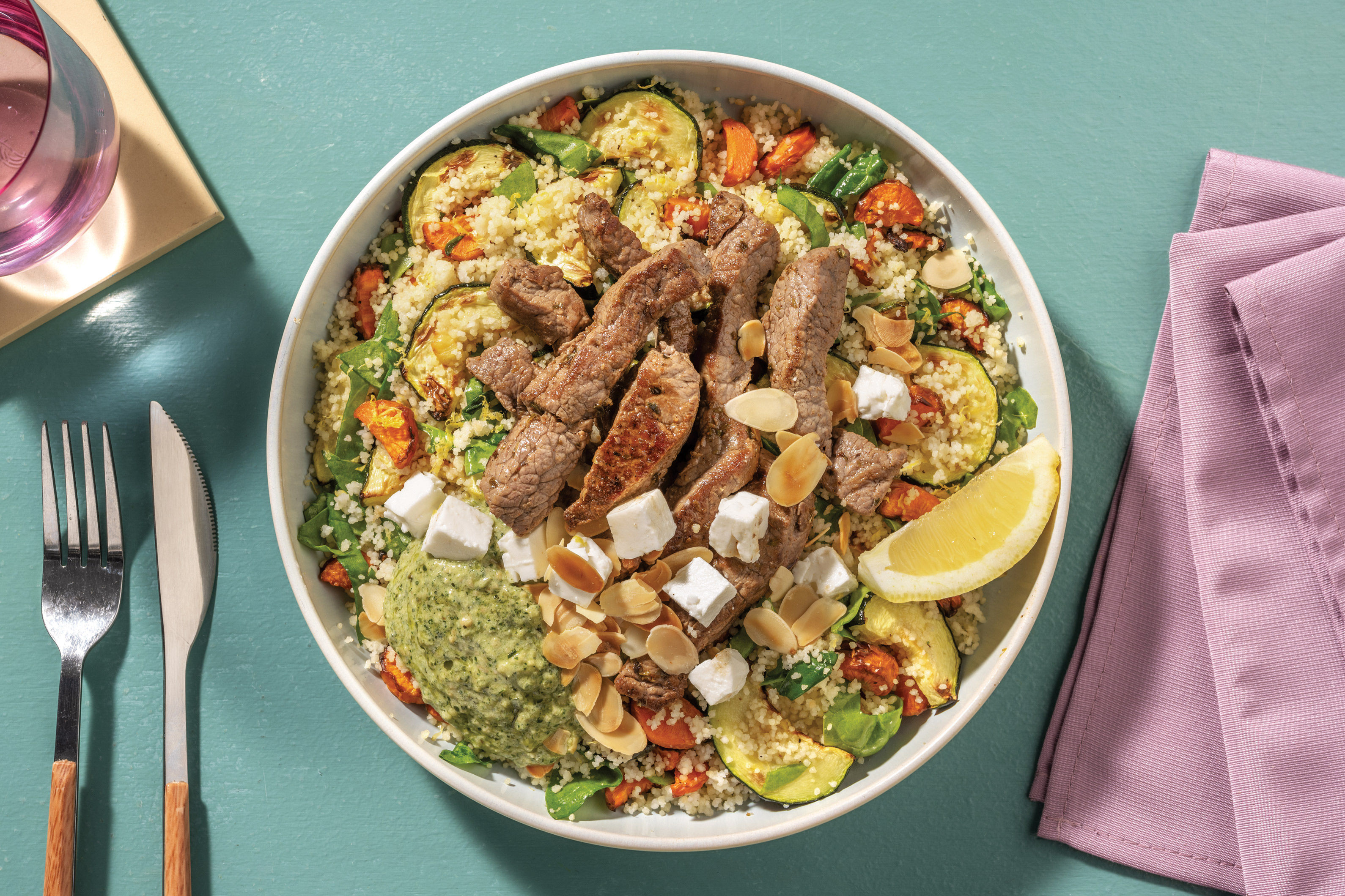 Easy Mediterranean Beef & Roast Veggie Couscous Recipe | HelloFresh