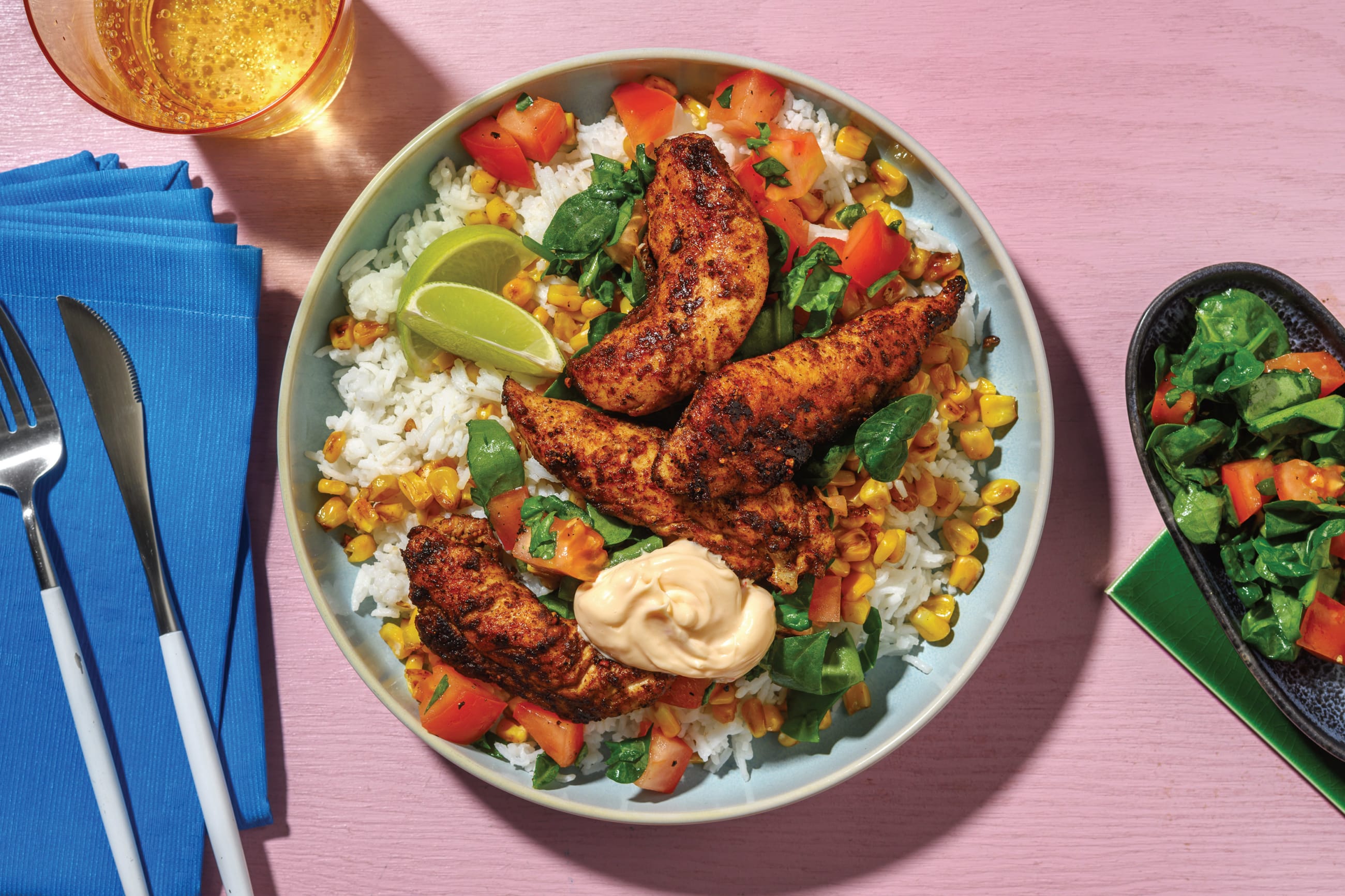 Peri-Peri Chicken & Charred Corn Rice Bowl Recipe | HelloFresh