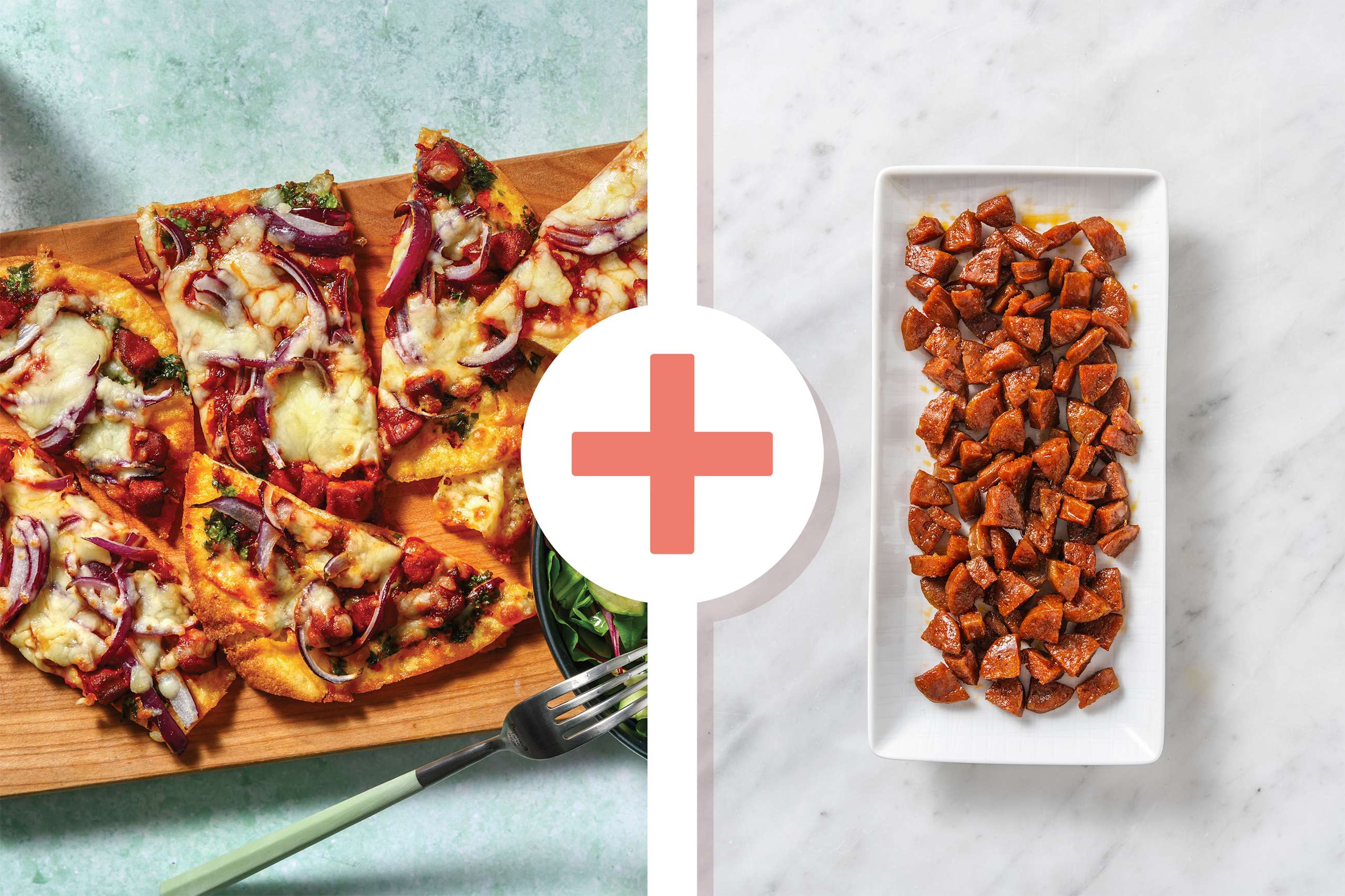 Double Chorizo & Chimichurri Flatbread Pizza Recipe | HelloFresh