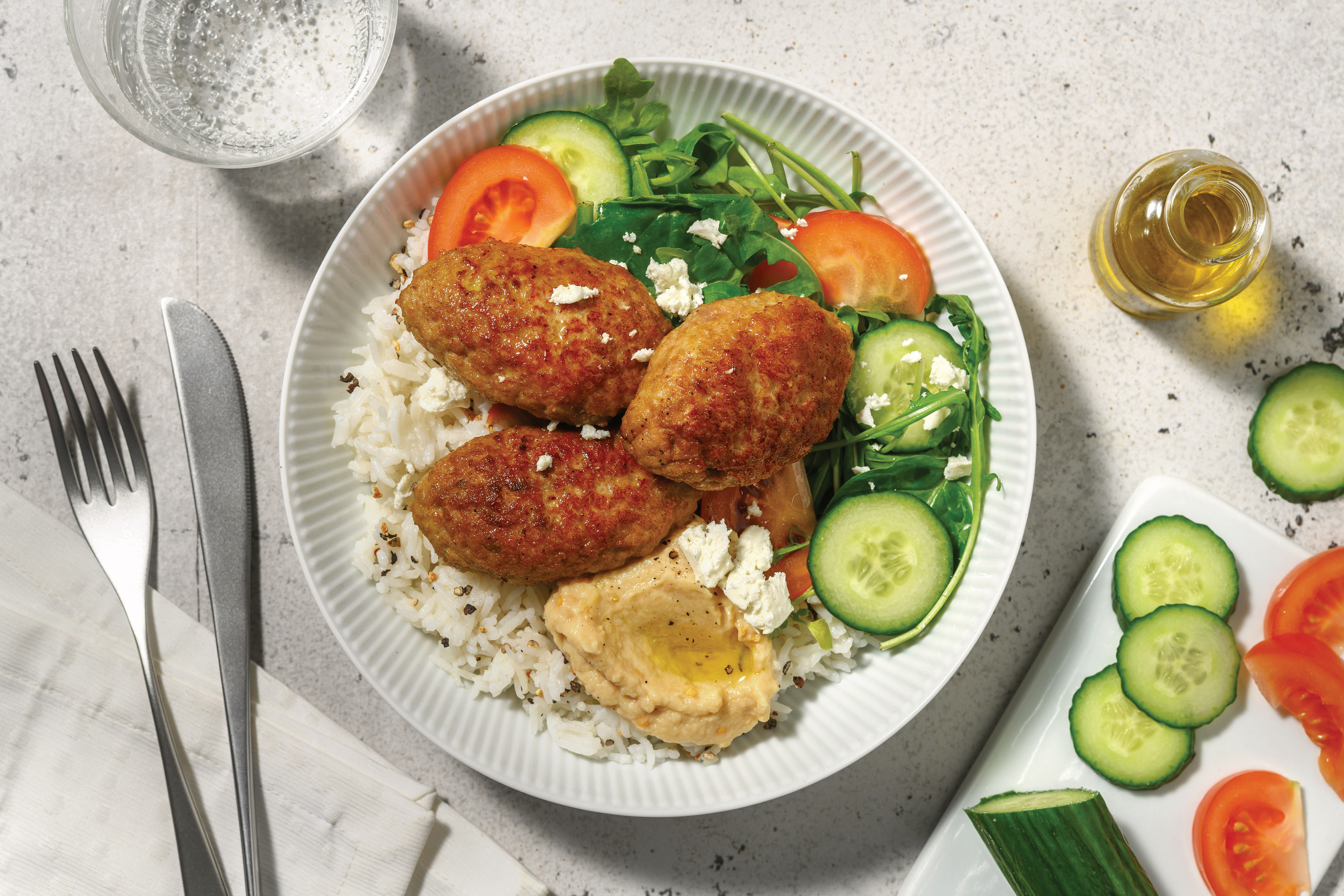 Honey Pork Kofta & Herby Rice Bowl Recipe | HelloFresh
