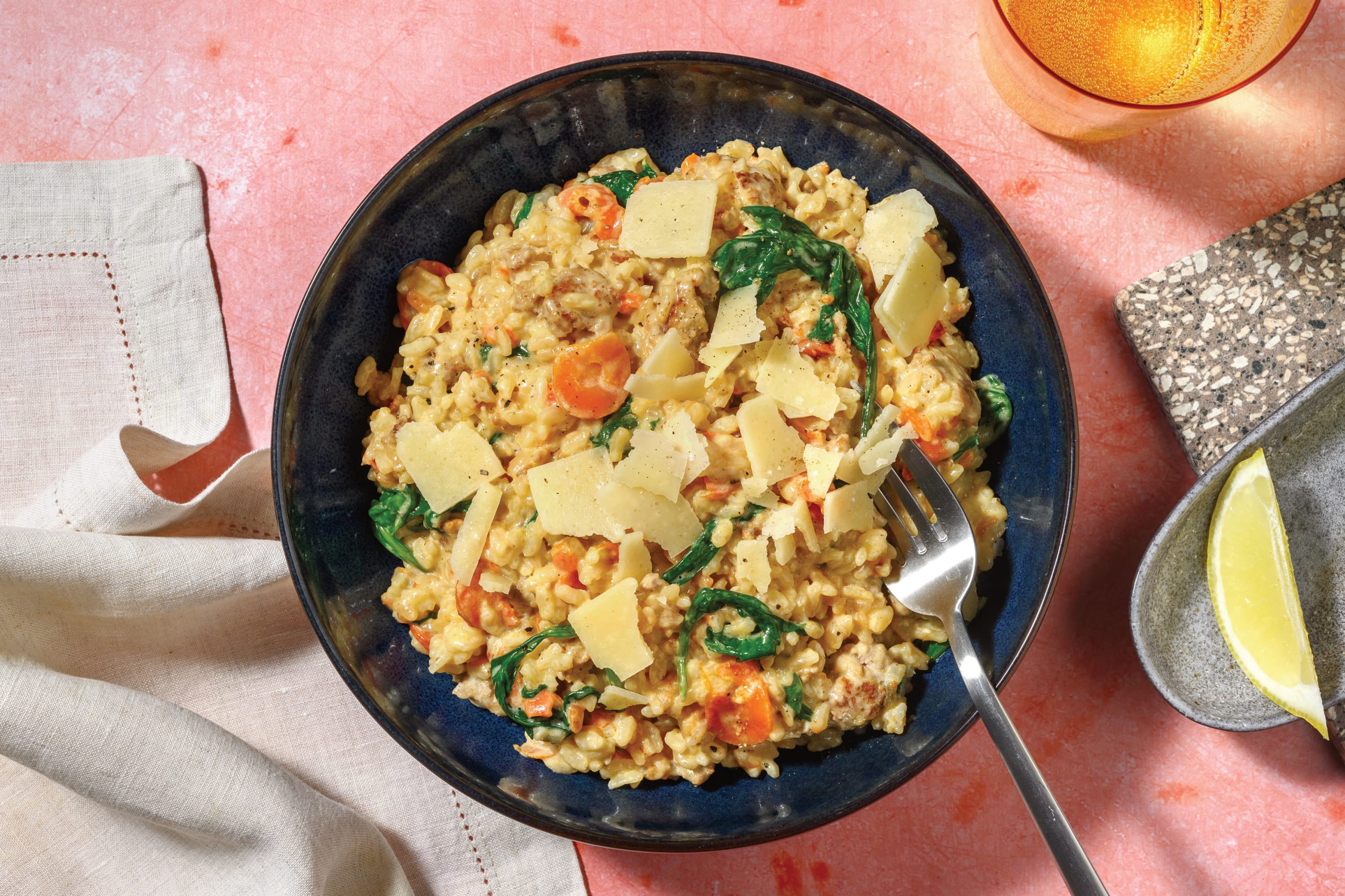 Creamy Chicken & Spinach Risotto Recipe | HelloFresh