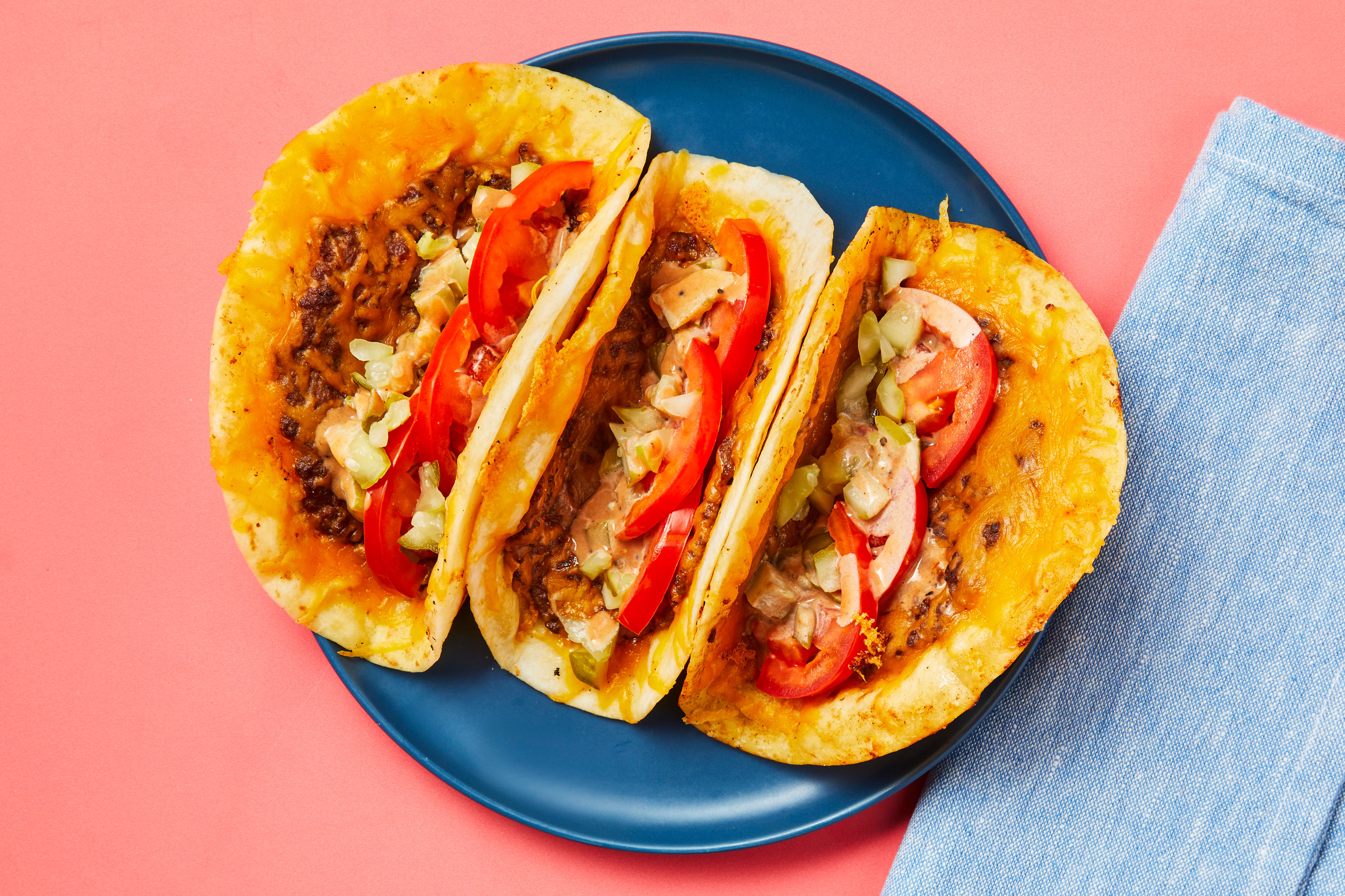 Smashed Cheeseburger Tacos Recipe | HelloFresh