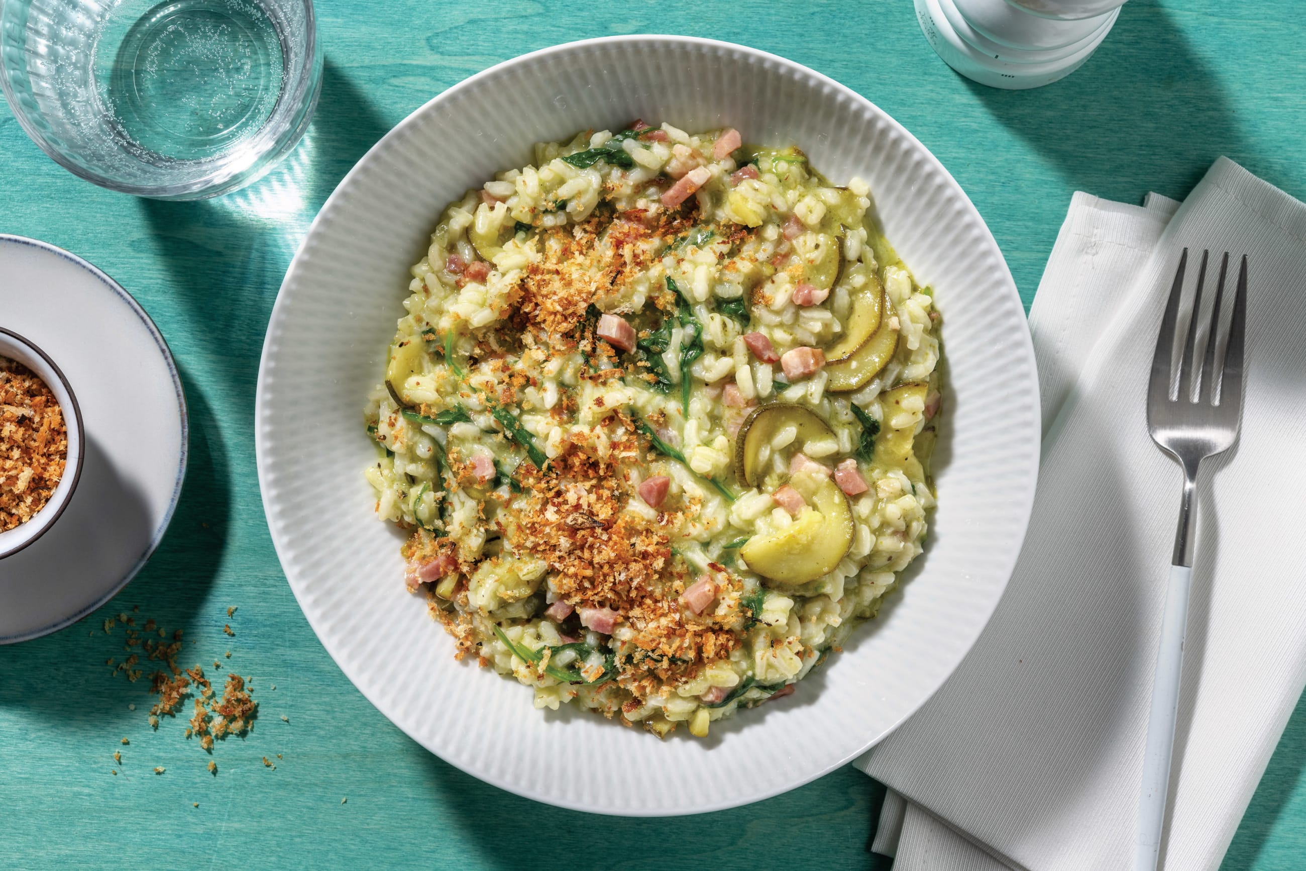 Bacon, Chicken & Zucchini Risotto Recipe | HelloFresh