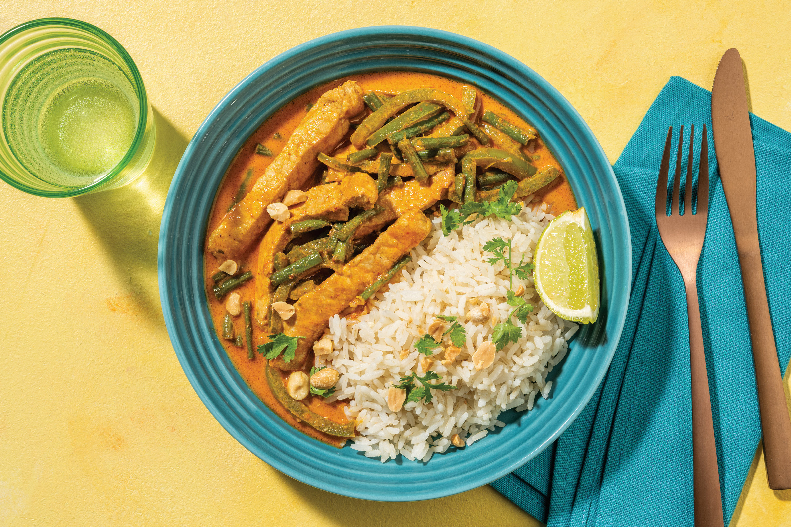 Mild Thai Pork Curry with Rice, Crispy Shallots & Coriander Recipe ...