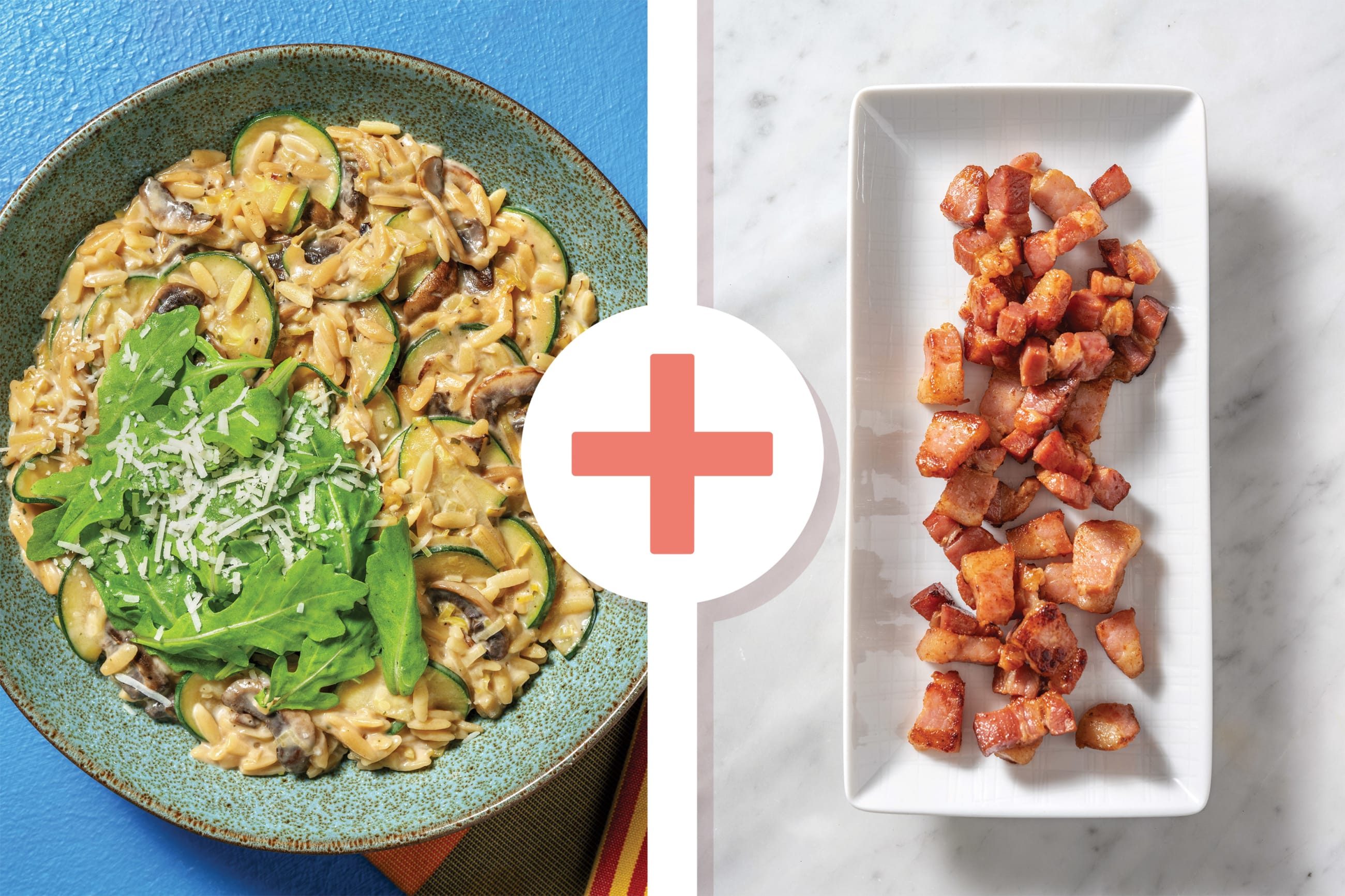 Creamy Mushroom, Bacon & Courgette Risoni Recipe | HelloFresh