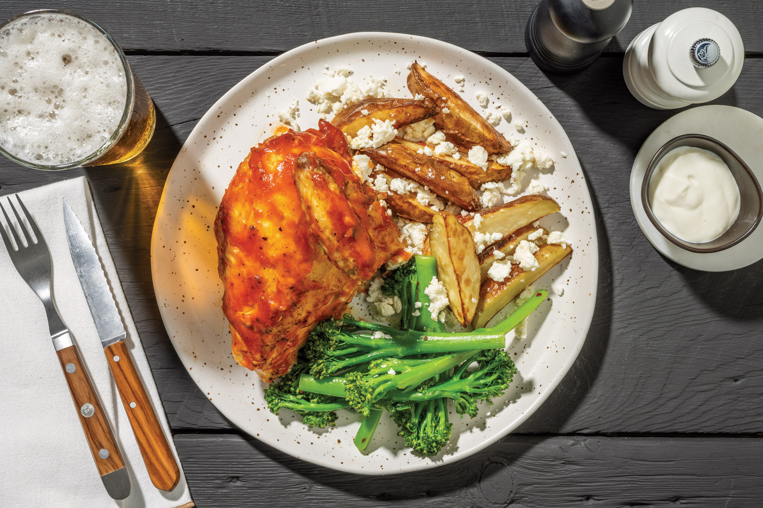 Peri Peri Chicken & Feta Wedges Recipe | HelloFresh