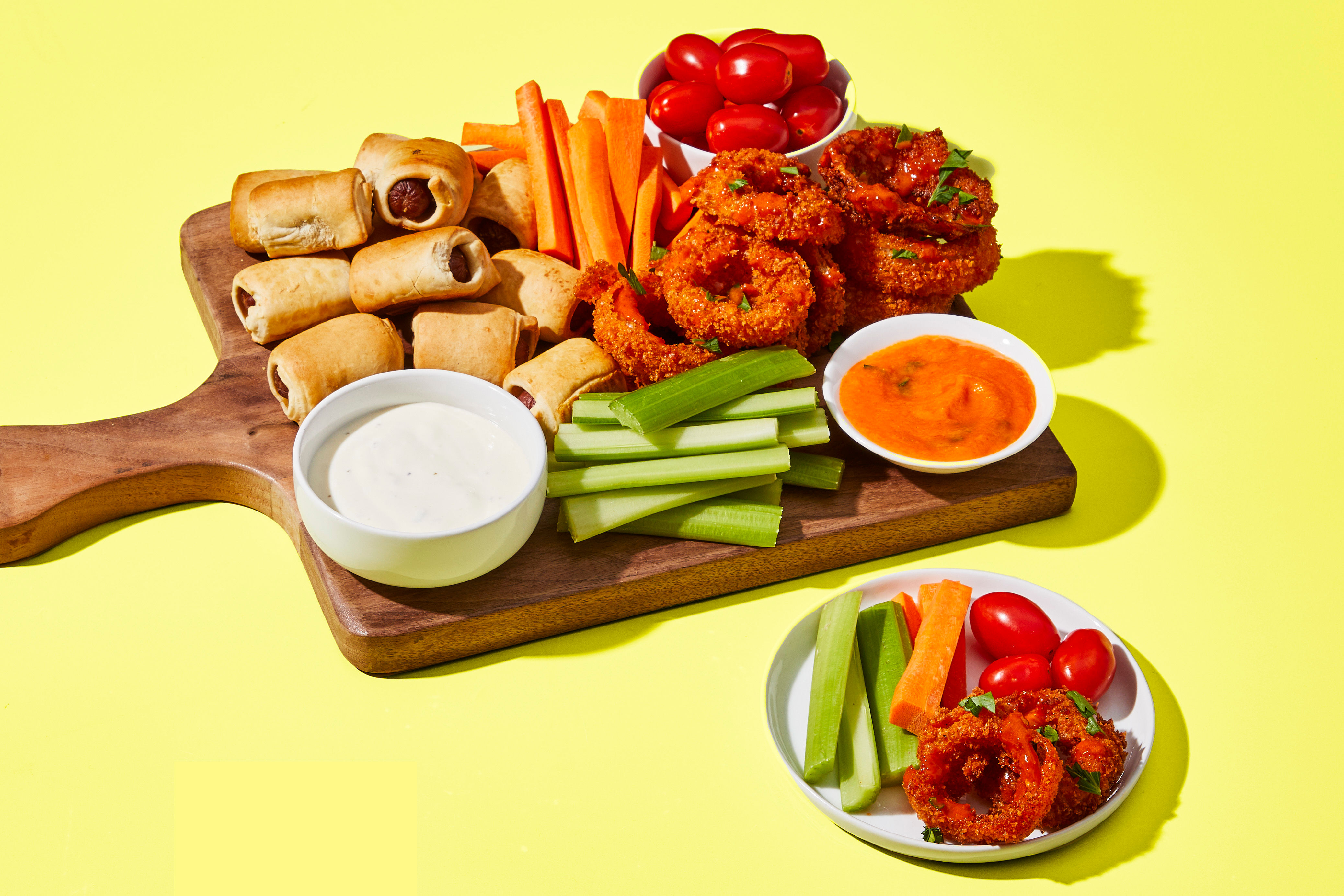 Beef Bagel Dogs & Spicy Onion Rings Recipe | HelloFresh