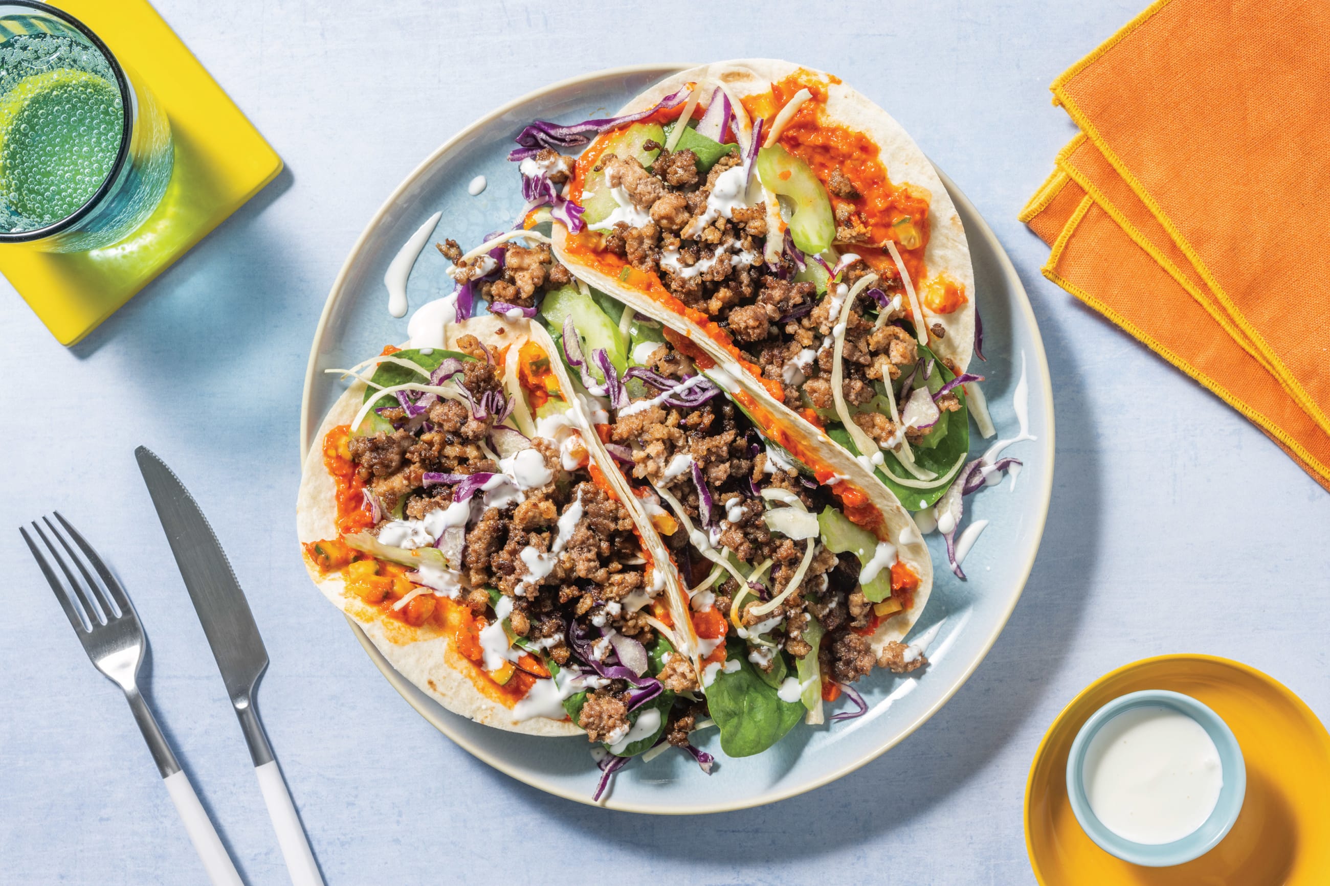 Middle Eastern-Spiced Plant-Based Mince Tacos Recipe | HelloFresh