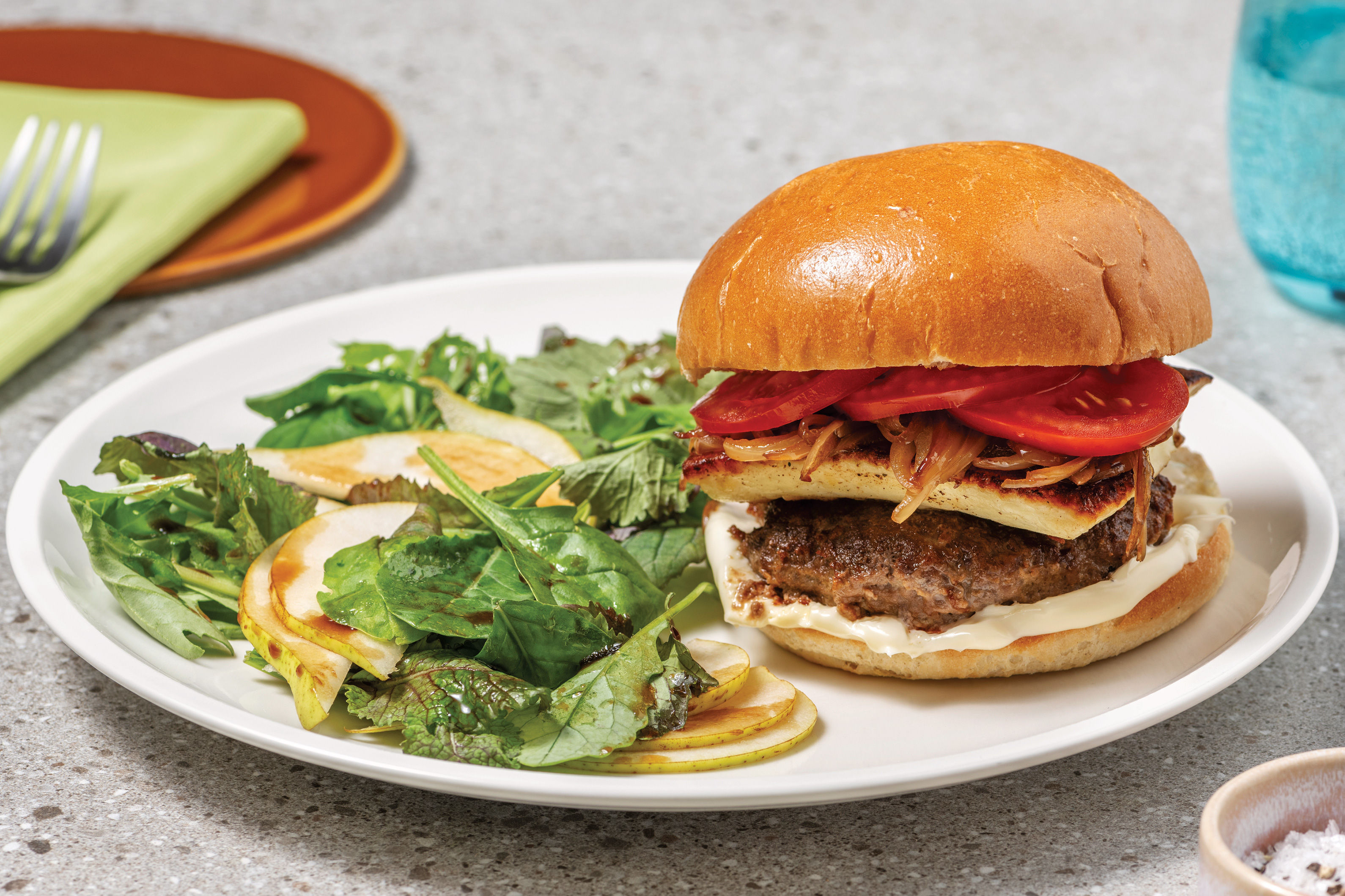 Italian Beef & Haloumi Burgers Recipe | HelloFresh