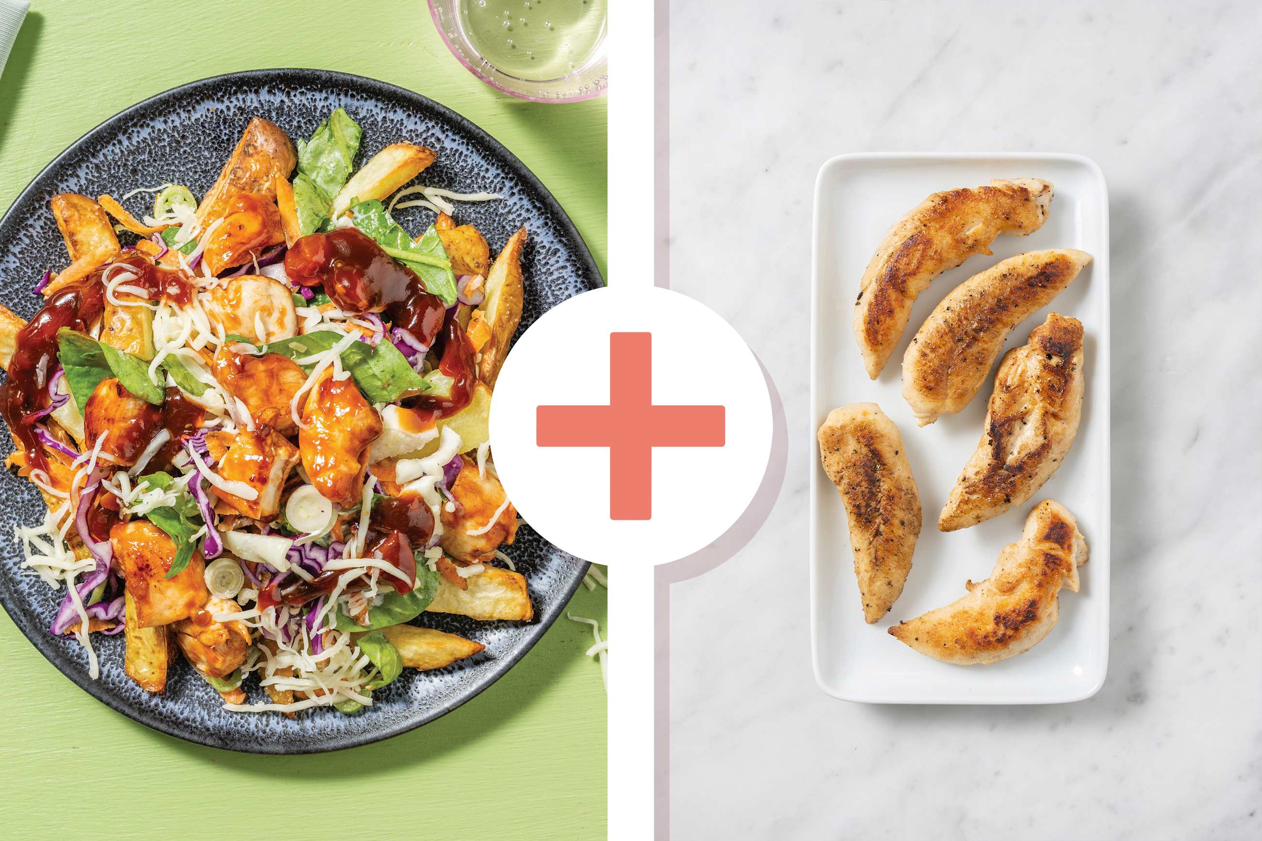 Double Easy BBQ Chicken & Slaw Loaded Fries Recipe | HelloFresh