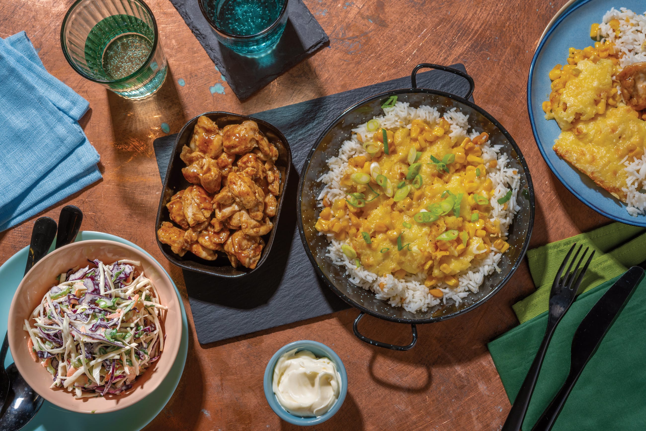 Sticky Korean Fried Chicken & Cheesy Corn Recipe | HelloFresh