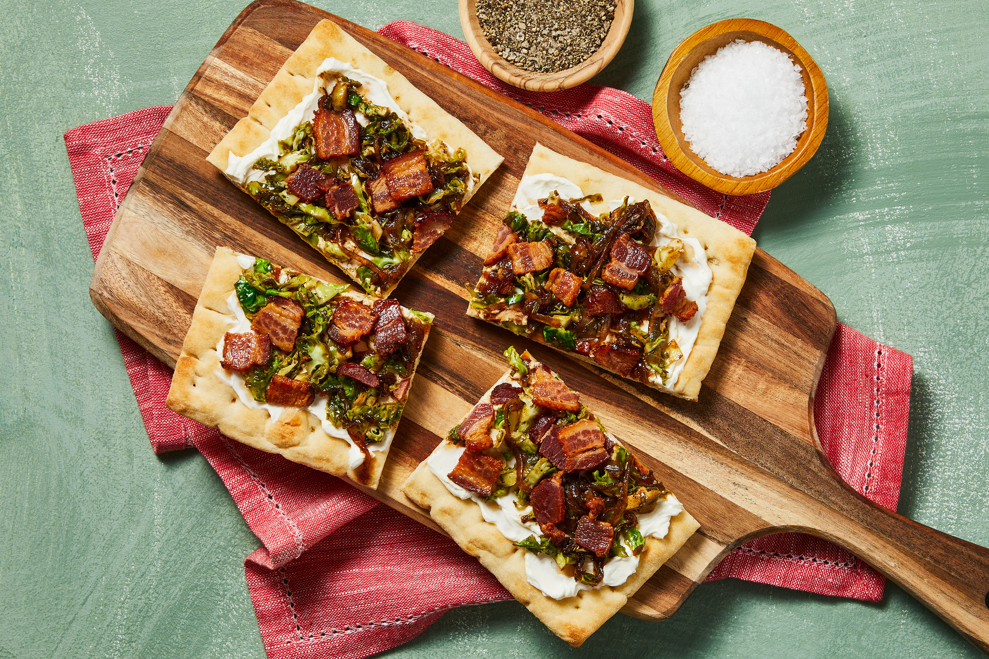 Crispy Brussels Sprout & Bacon Flatbreads Recipe | HelloFresh