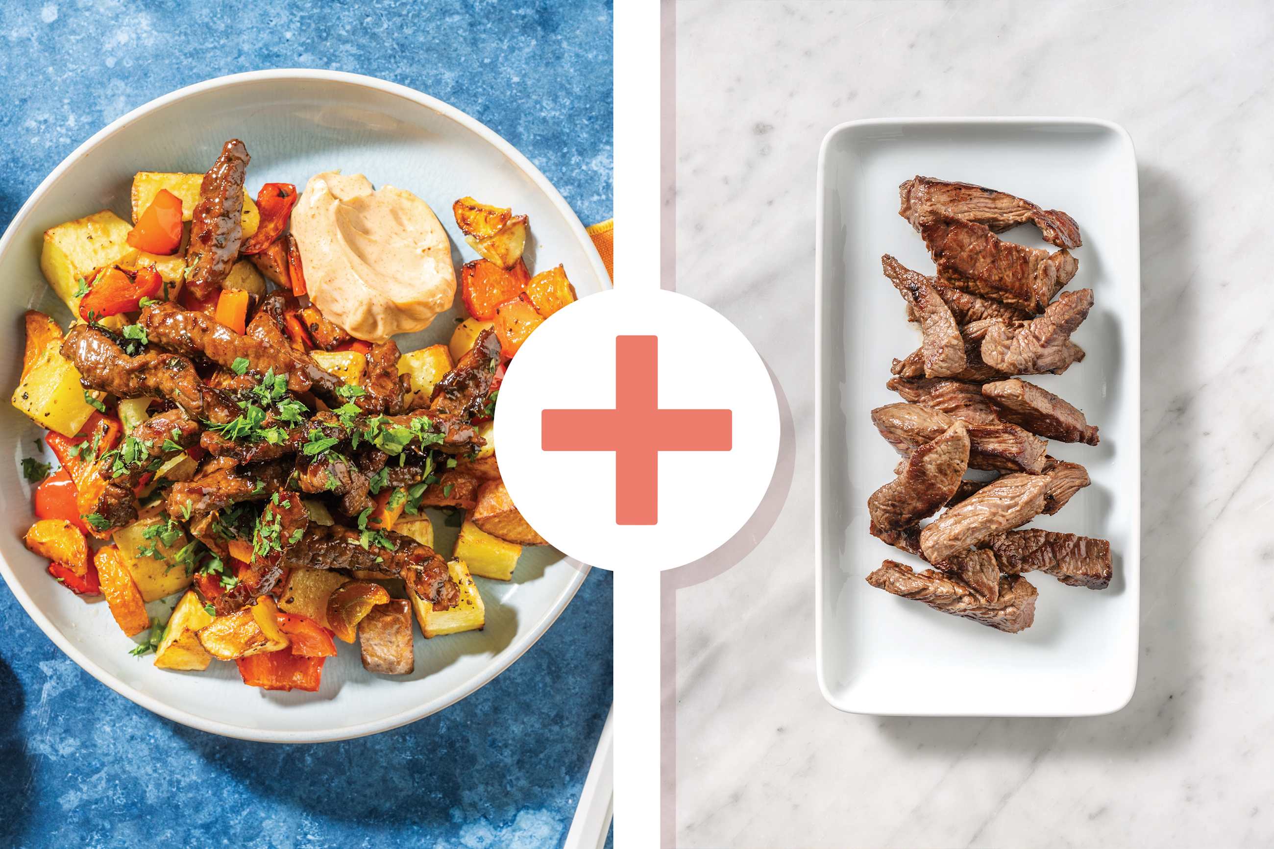 Double Garlic & Herb Beef Strips Recipe | HelloFresh