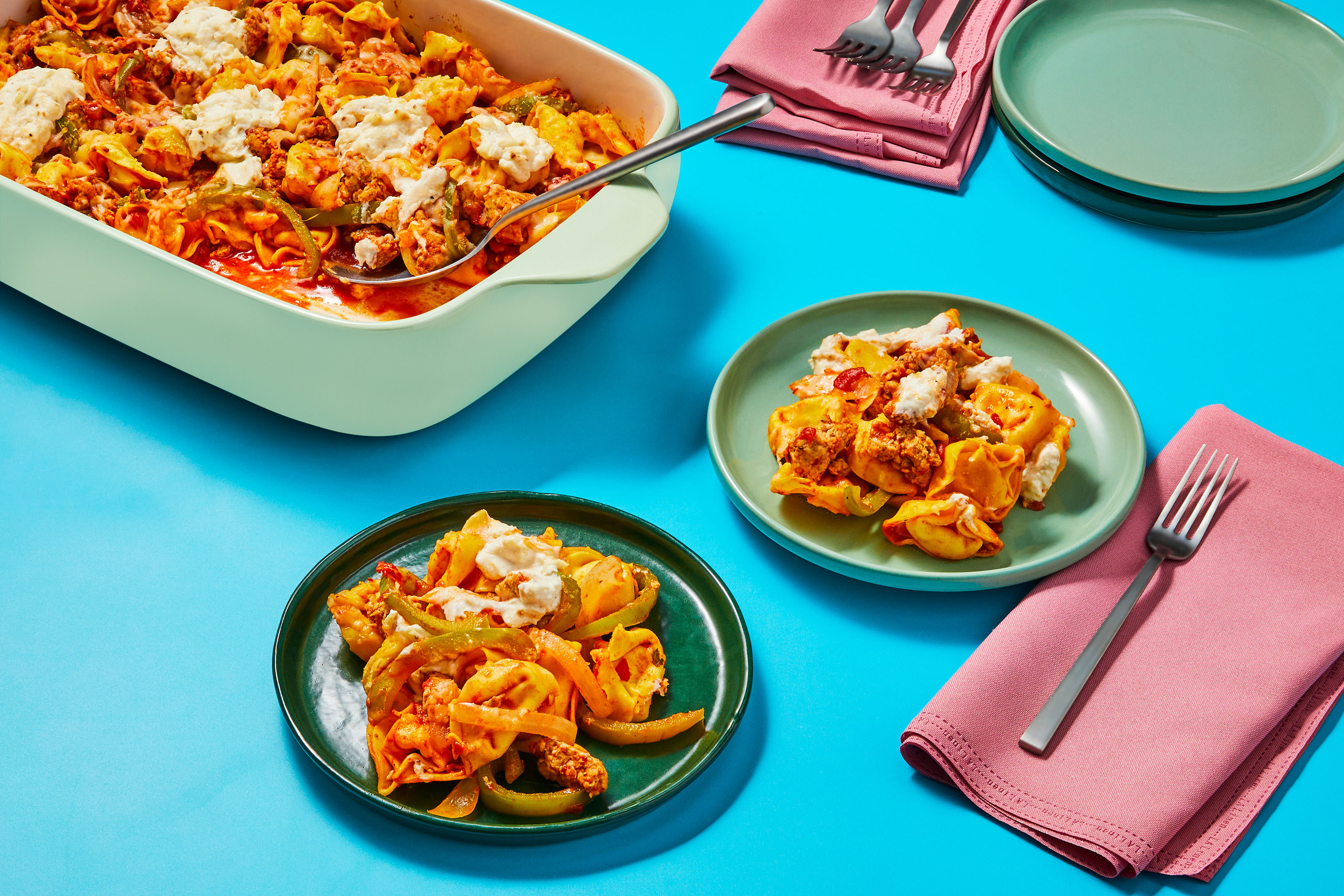 Big Batch Chicken Sausage Tortelloni "Lasagna" Recipe | HelloFresh
