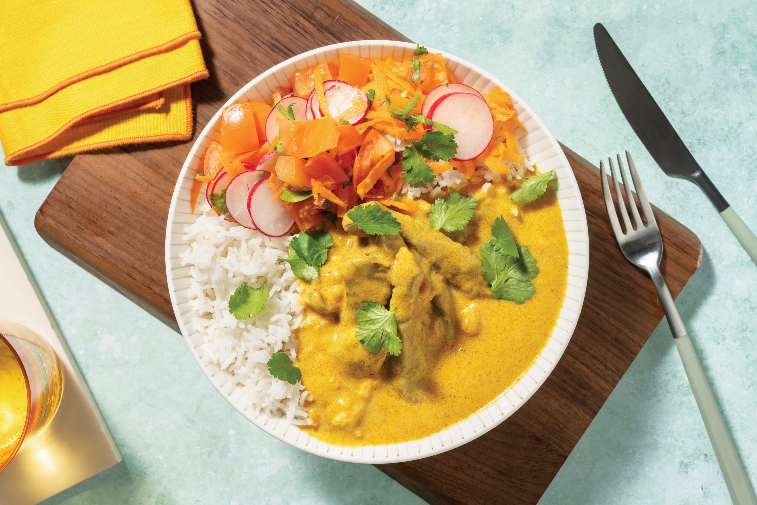 Quick Indian Coconut Beef Curry & Garlic Rice Recipe | HelloFresh