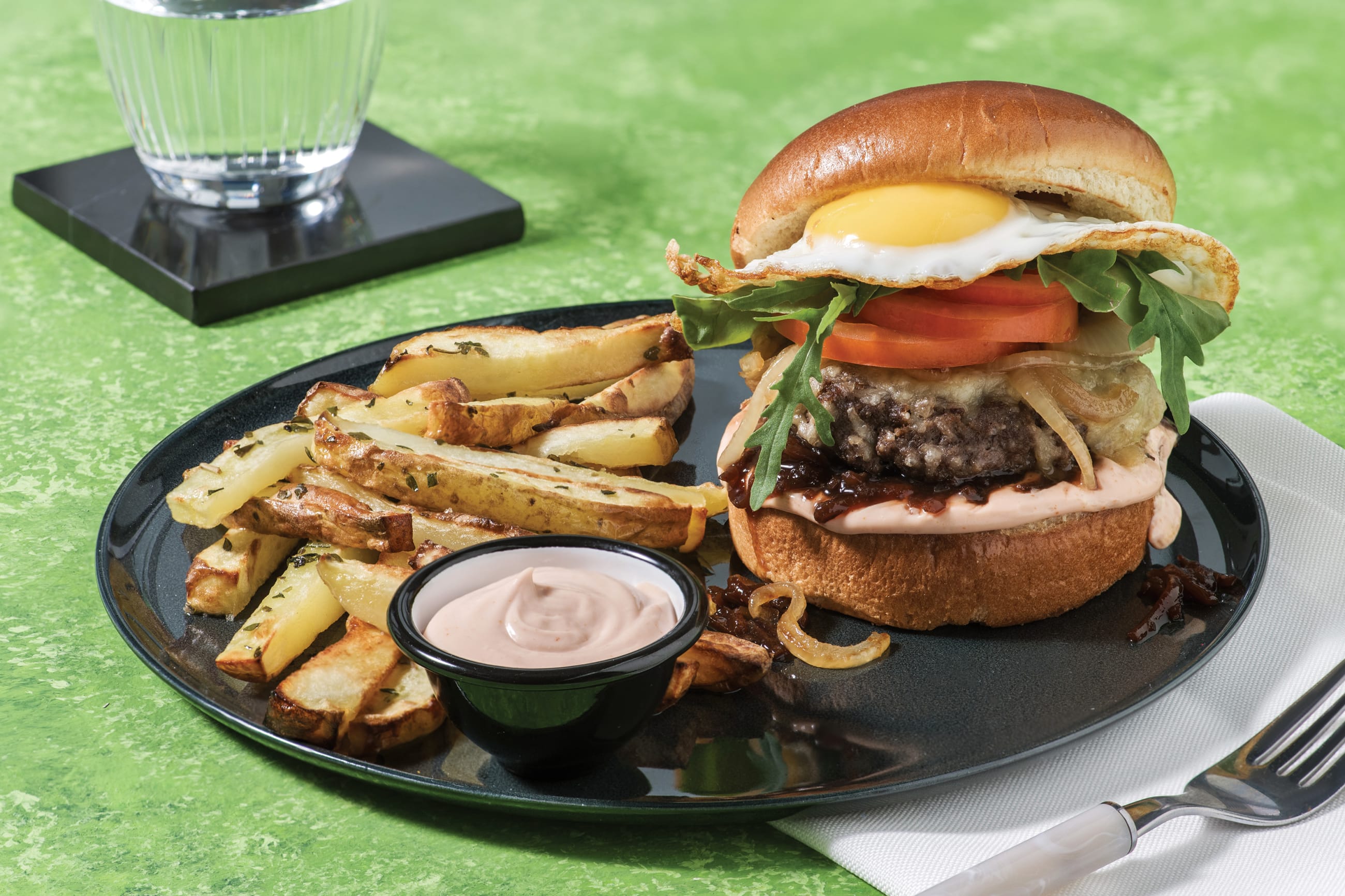 Cheesy Kiwi Beef Burger & Fries Recipe | HelloFresh