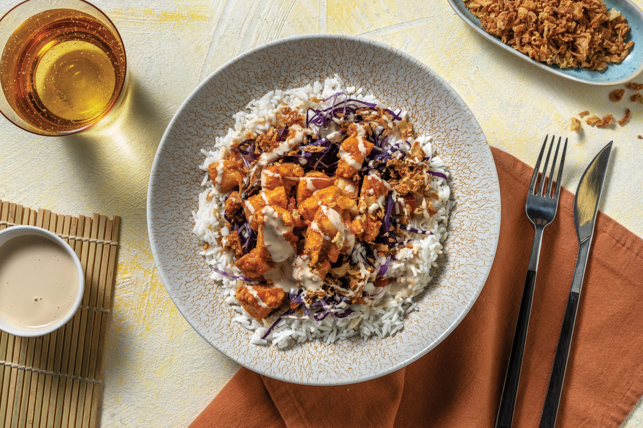 Sticky Chicken & Garlic Rice Recipe | HelloFresh