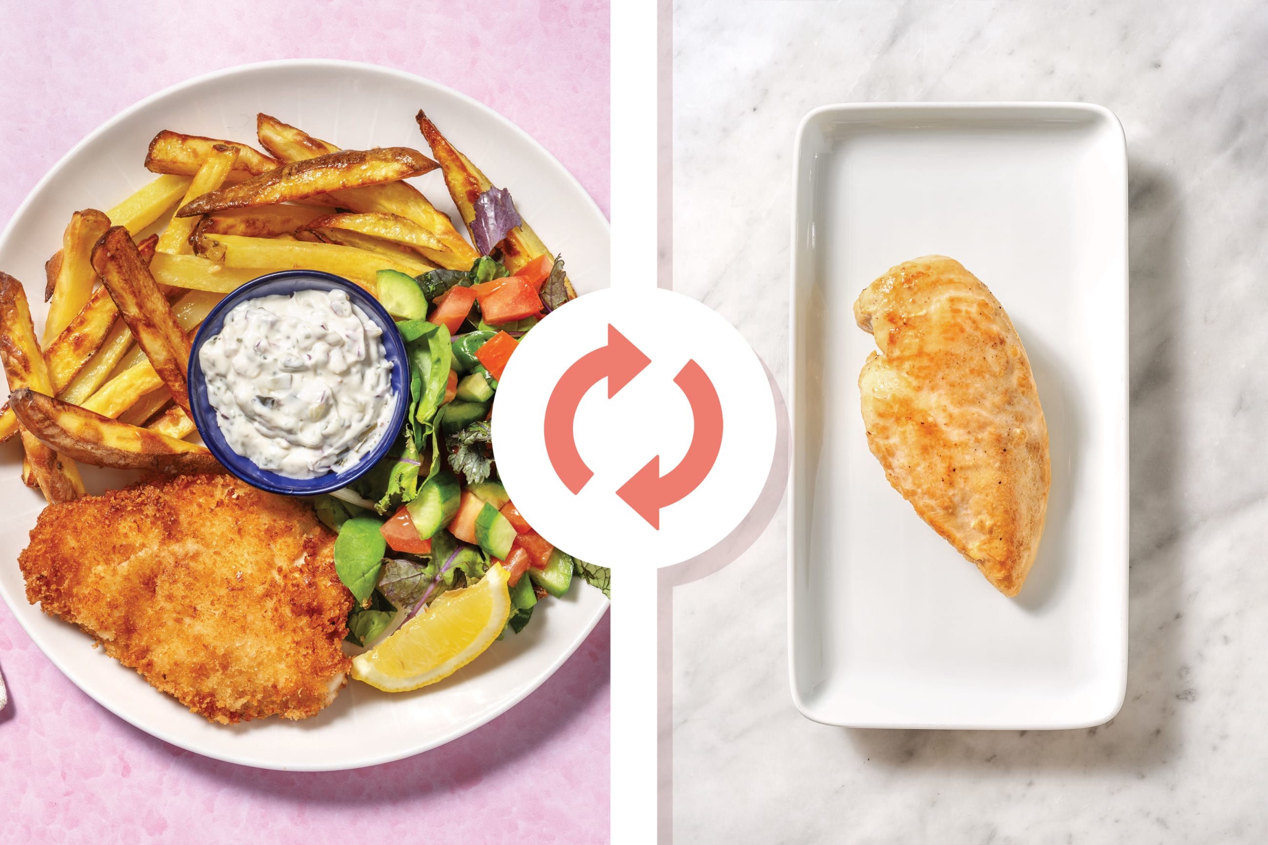 Quick Crumbed Chicken & Chips Recipe | HelloFresh