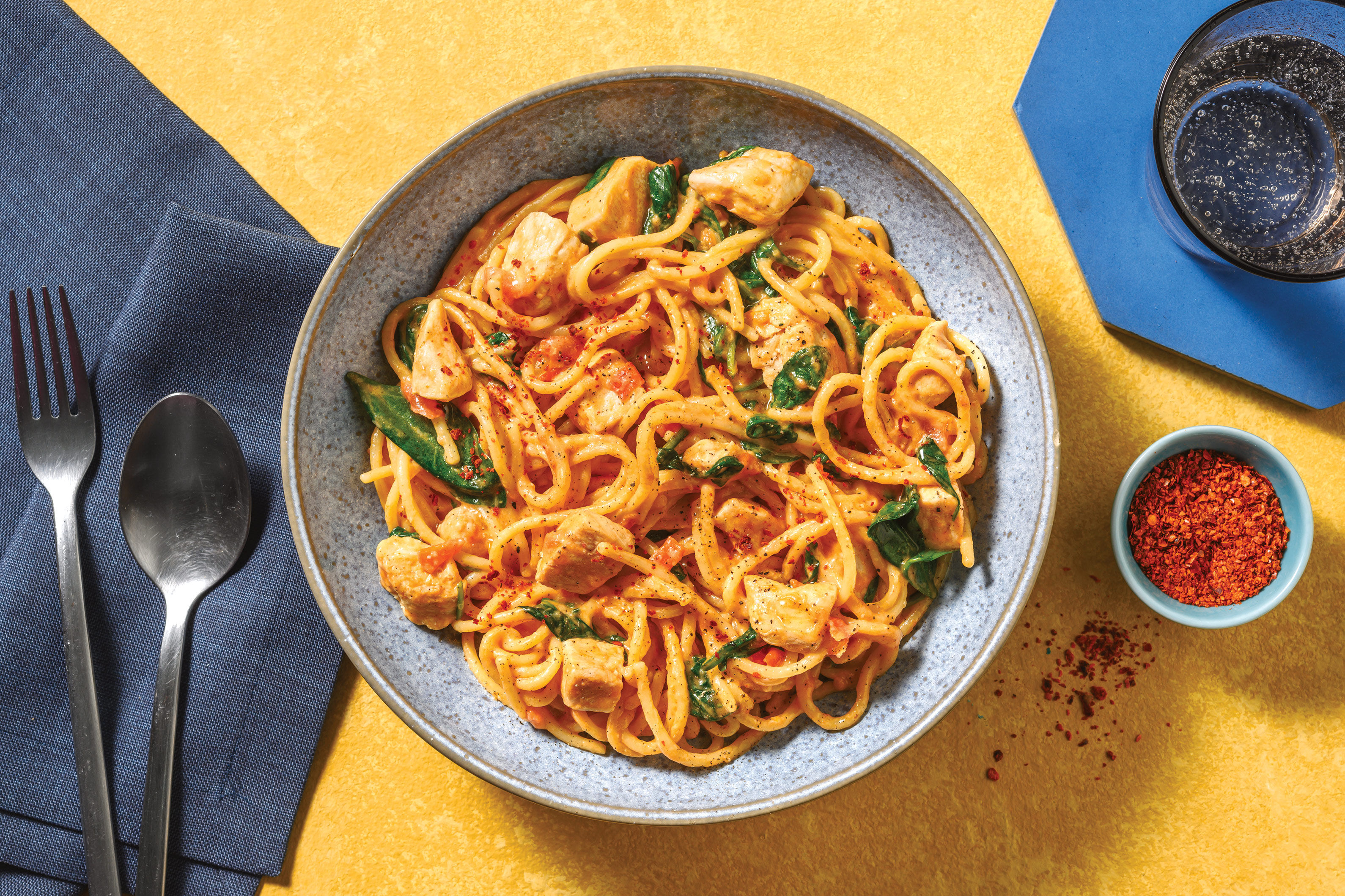 Creamy Chicken Spaghetti Recipe | HelloFresh