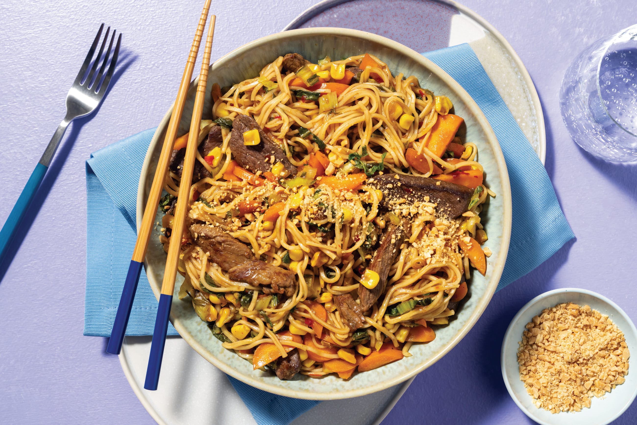 Easy Sweet Chilli Beef & Rice Noodles Recipe | HelloFresh