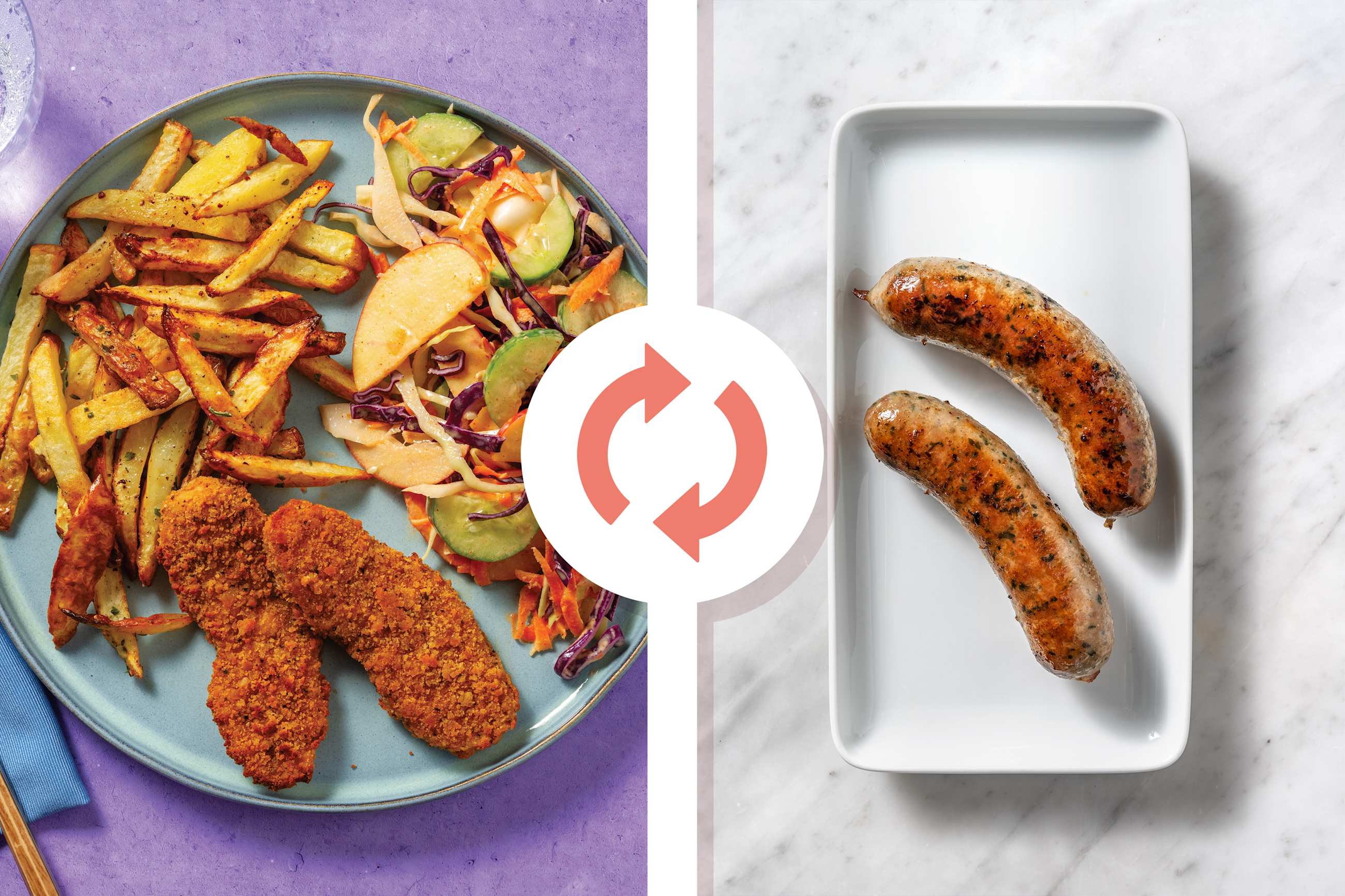 Pork Sausages & Cucumber Slaw Recipe | HelloFresh