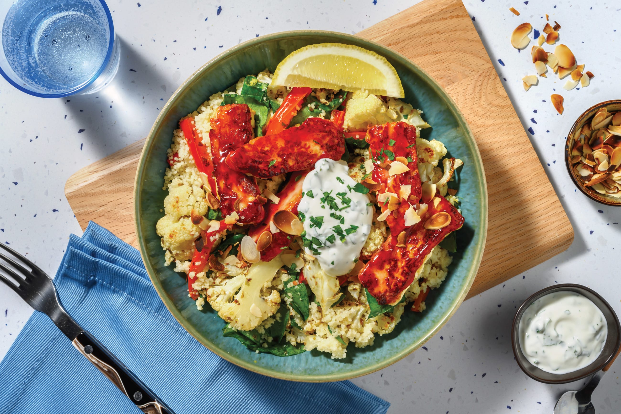 Mediterranean Salmon, Halloumi & Zesty Couscous Recipe | HelloFresh