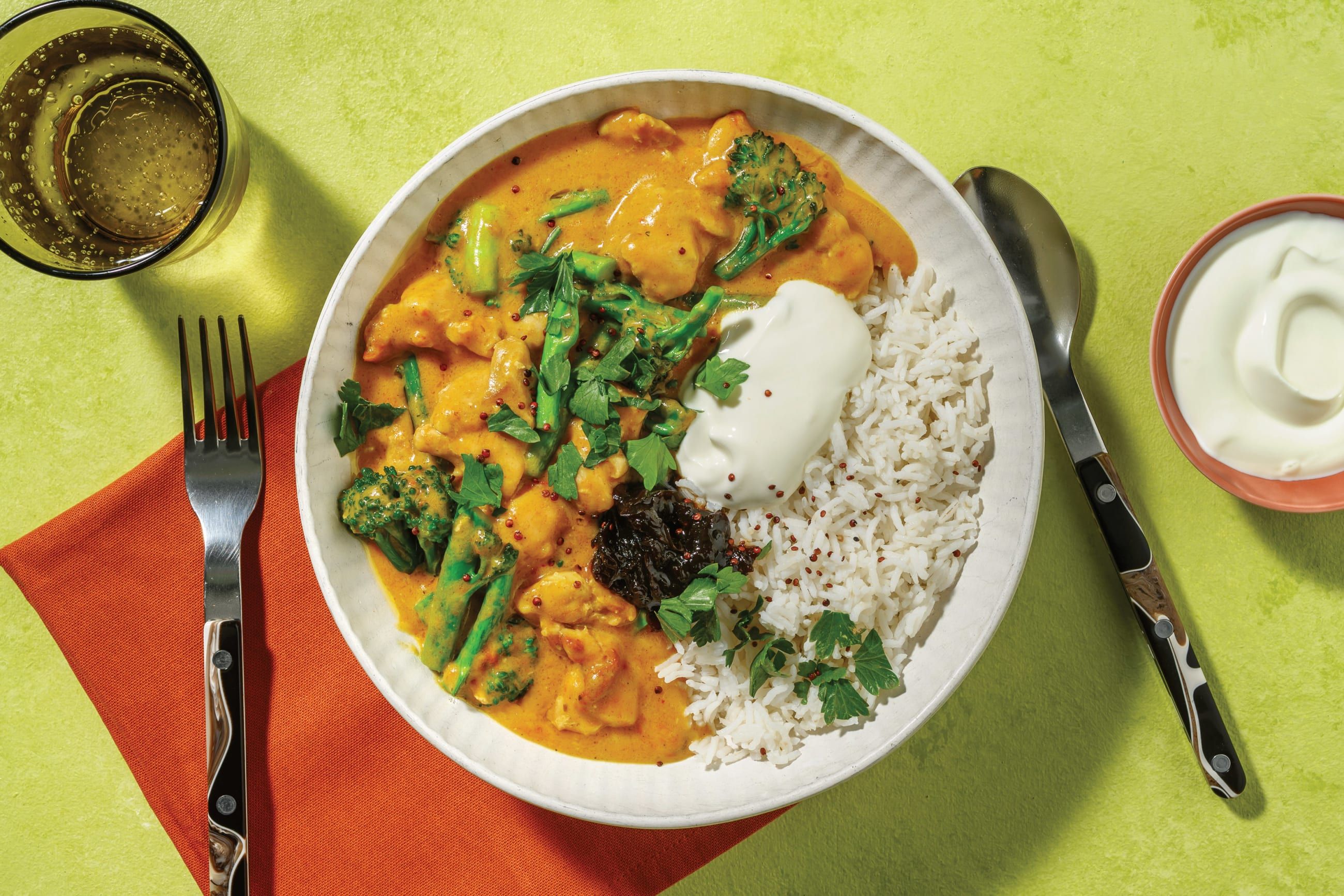 Prawns & Baby Broccoli Korma Curry Recipe | HelloFresh