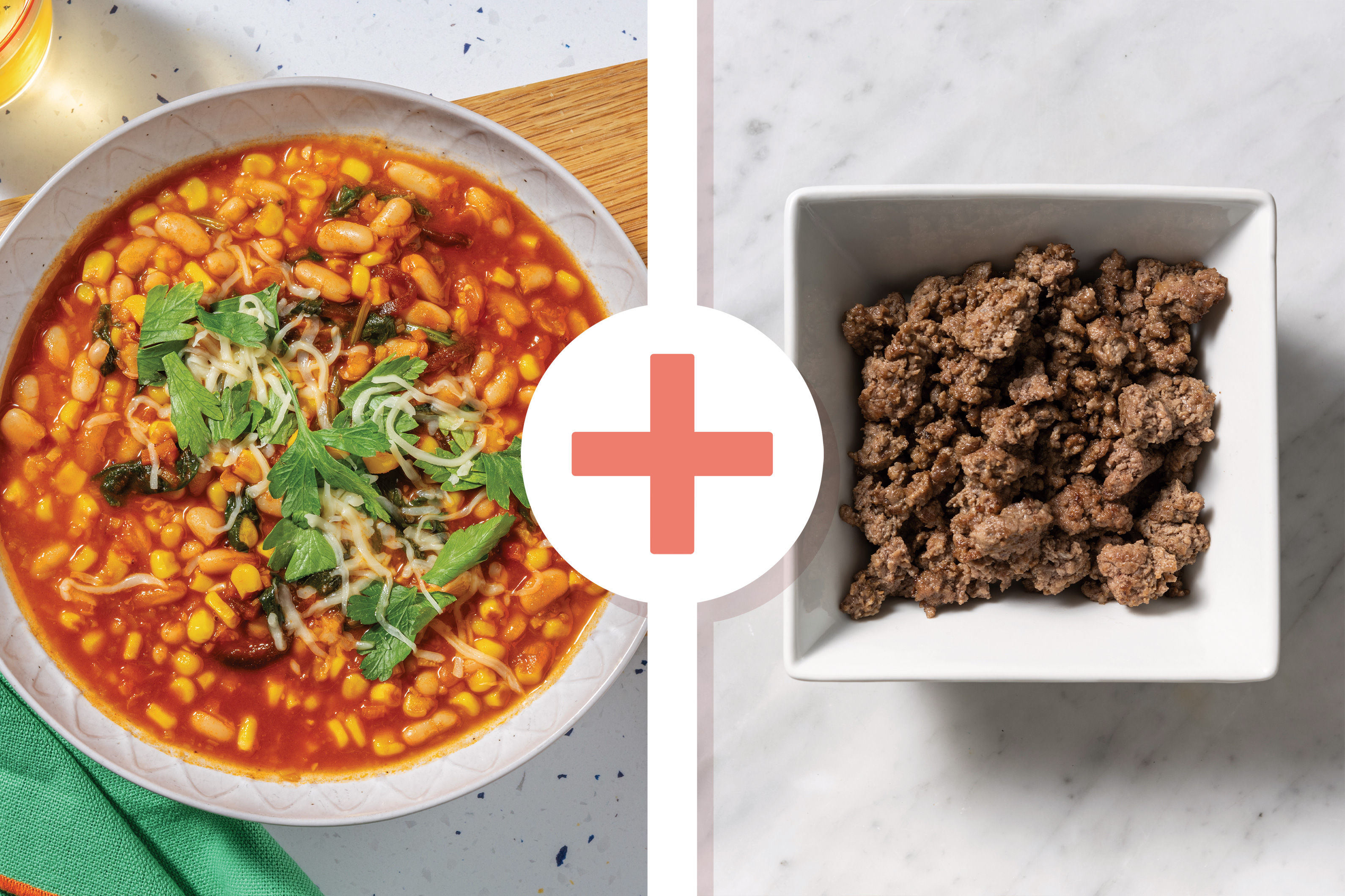 One-Pot Cheesy Beans & Beef Mince Recipe | HelloFresh