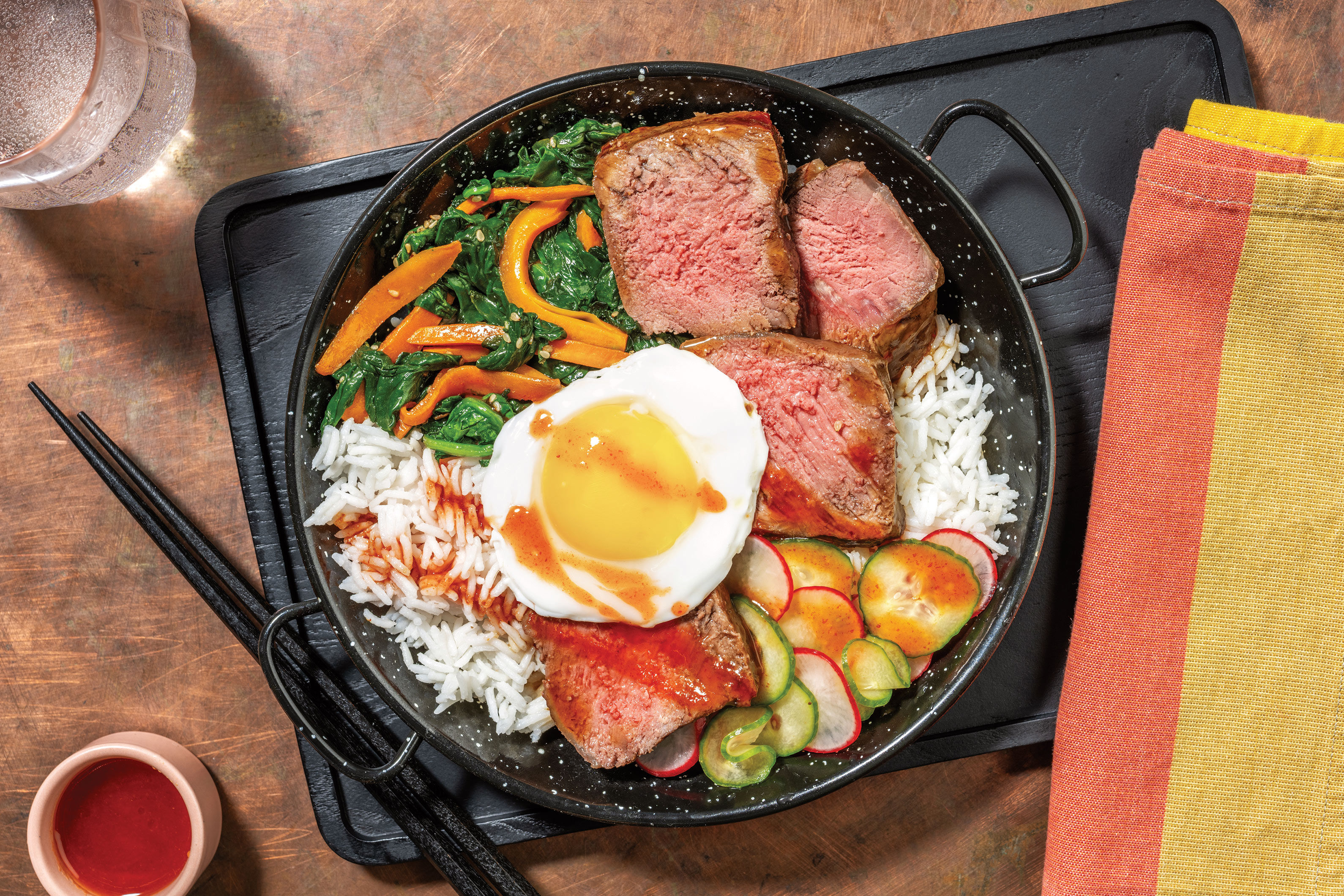 Korean Beef Brisket & Fried Egg Bibimbap Recipe | HelloFresh