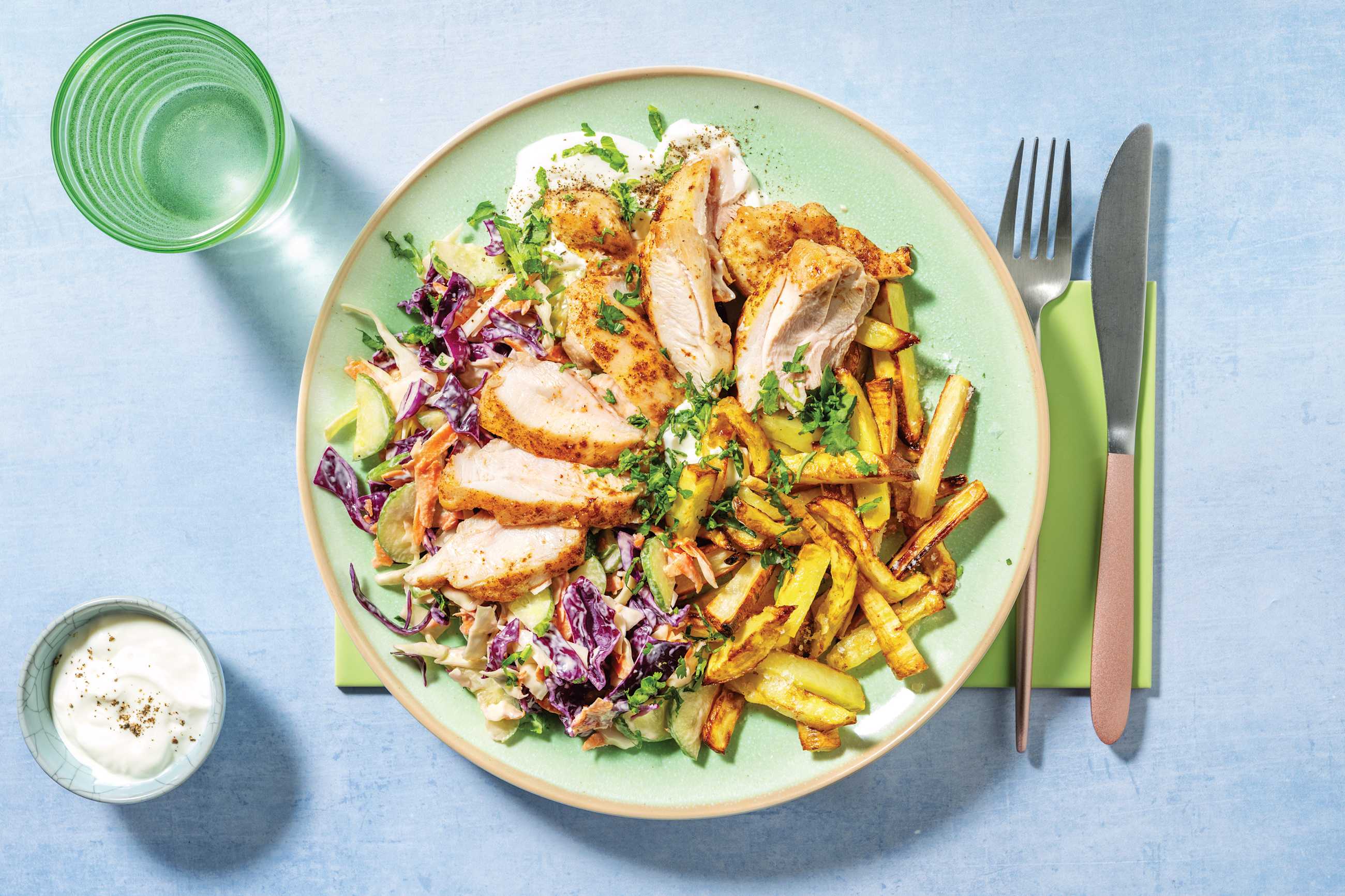 Caribbean Chicken & Creamy Cucumber Slaw Recipe | HelloFresh