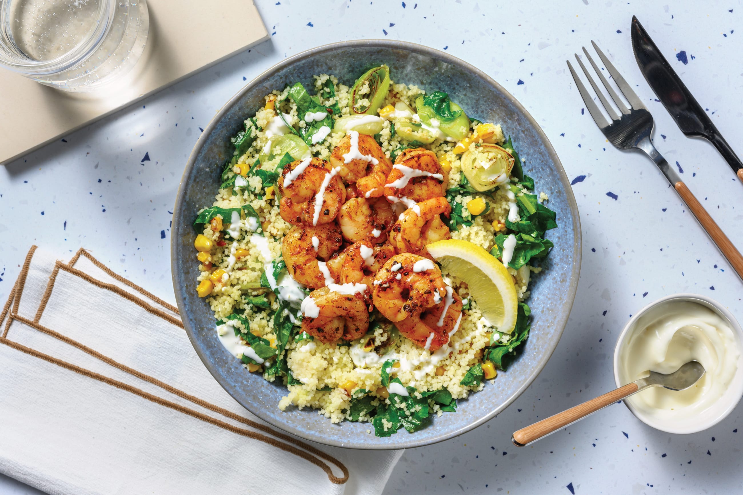 Double Caribbean Prawns & Couscous Recipe | HelloFresh