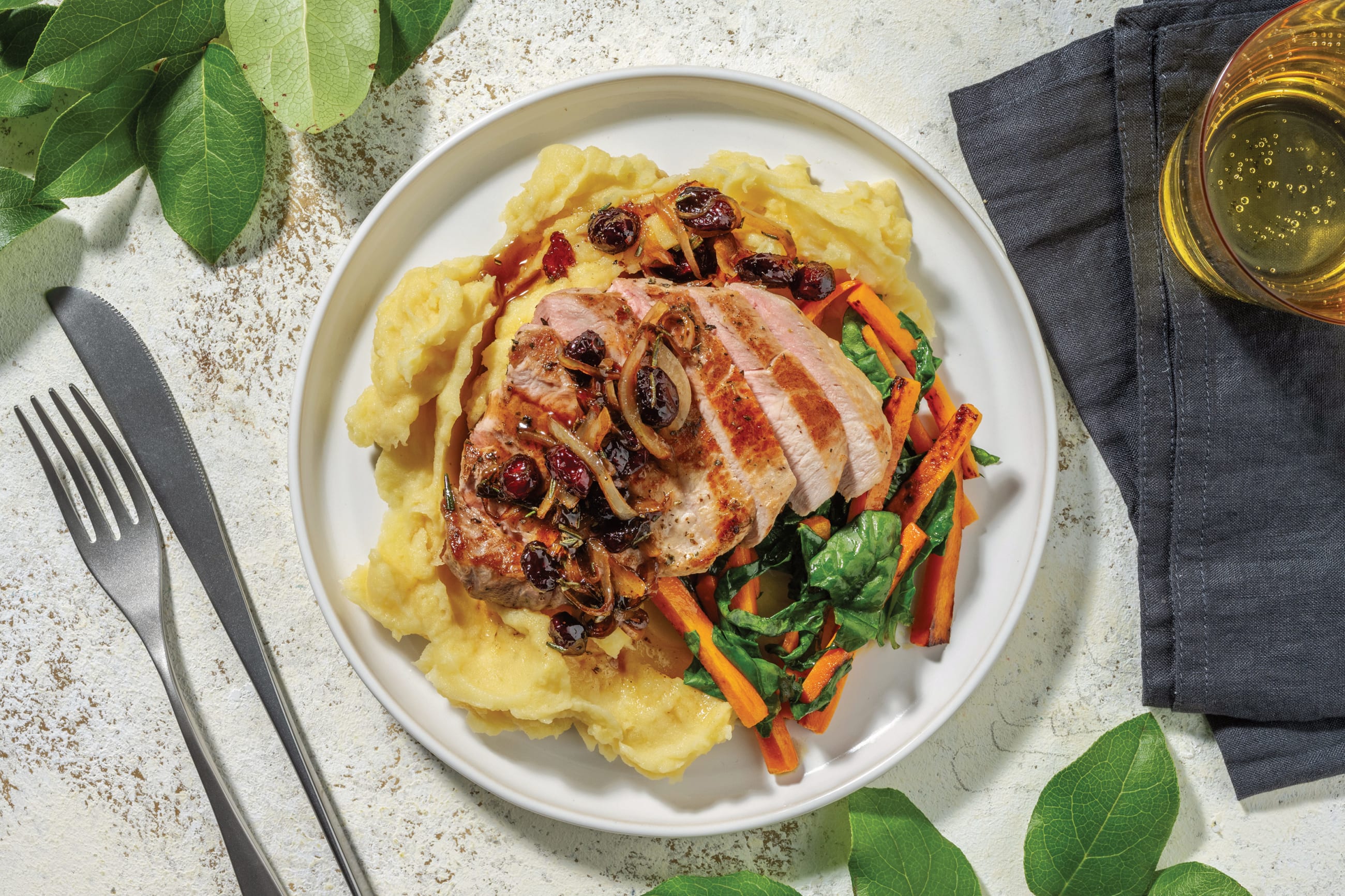 Seared Pork Loin & Cranberry Sauce Recipe | HelloFresh