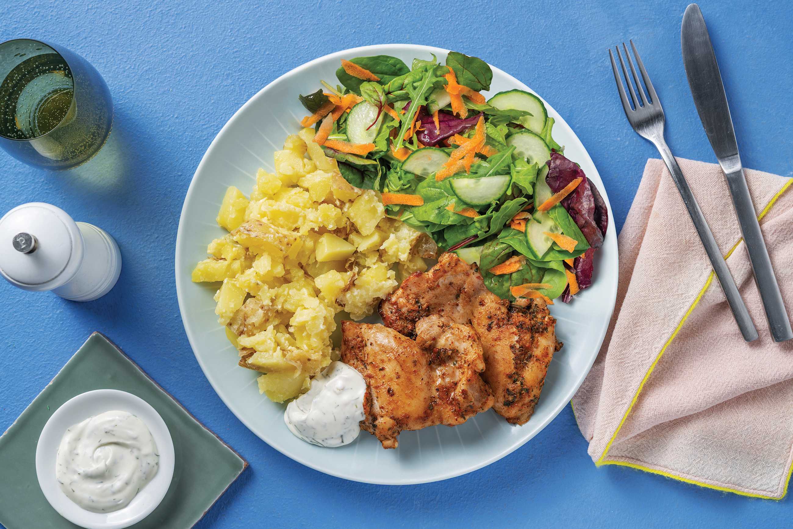 Louisiana Chicken & Lemon Crushed Potatoes Recipe | HelloFresh