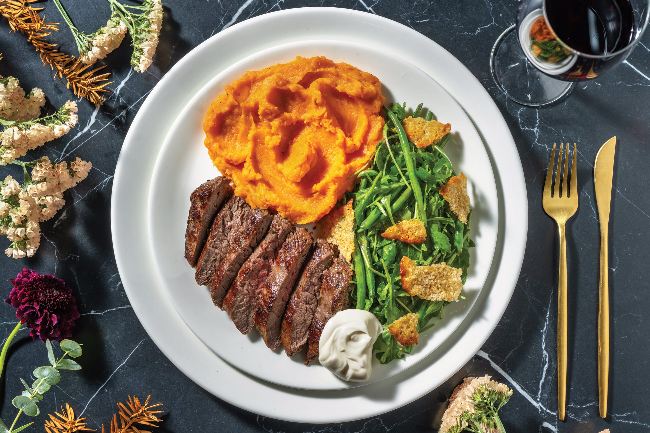 Premium Beef Eye Fillet & Truffle Mayo Recipe | HelloFresh