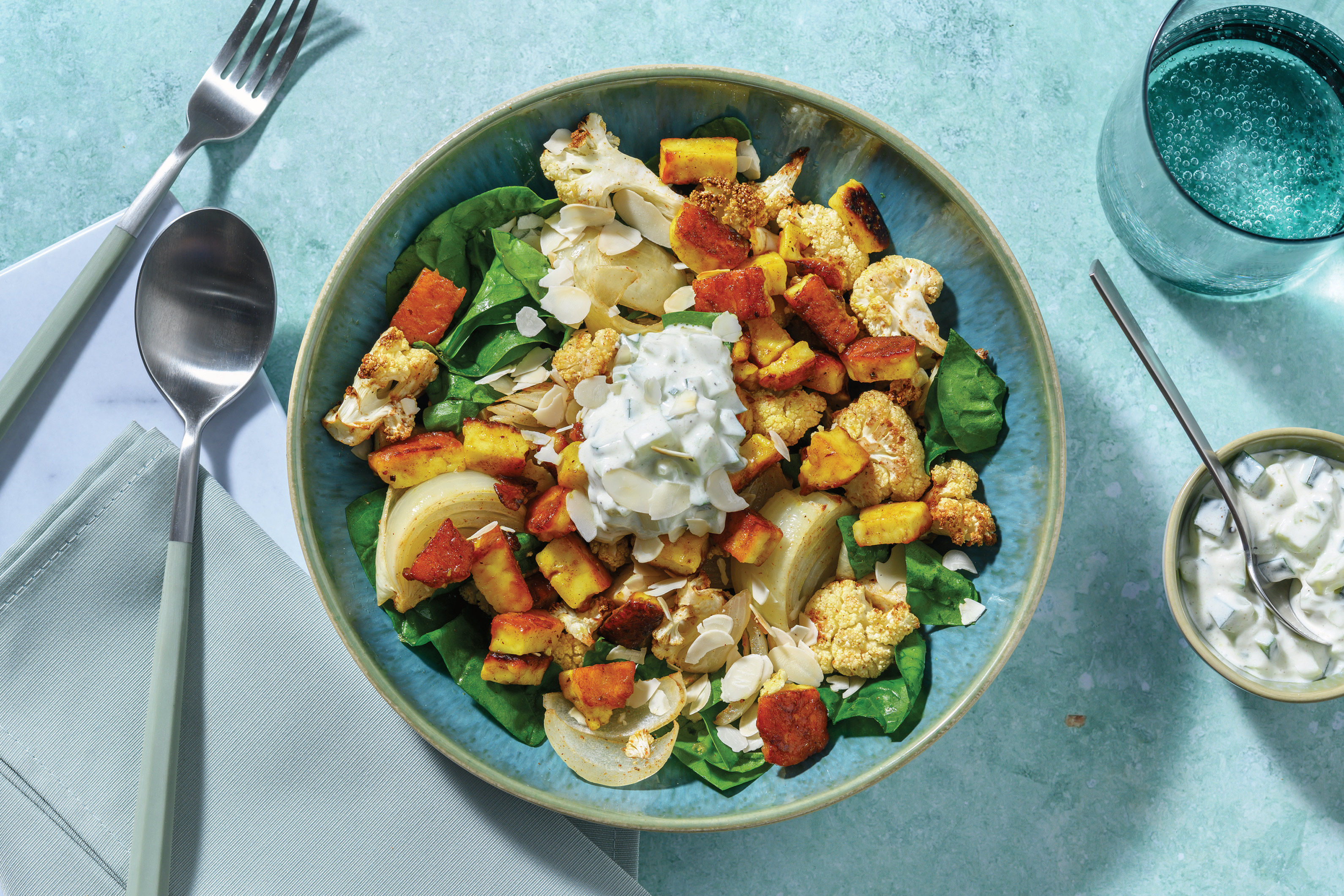 Apricot-Glazed Haloumi & Mumbai Veggie Toss Recipe | HelloFresh